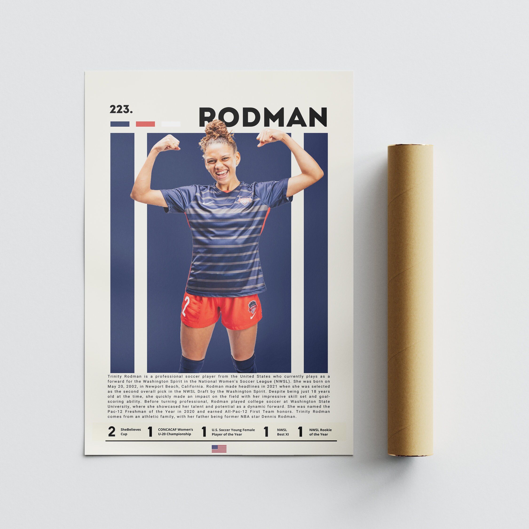 Trinity Rodman Poster, Basketball Poster, Basketball Print ...