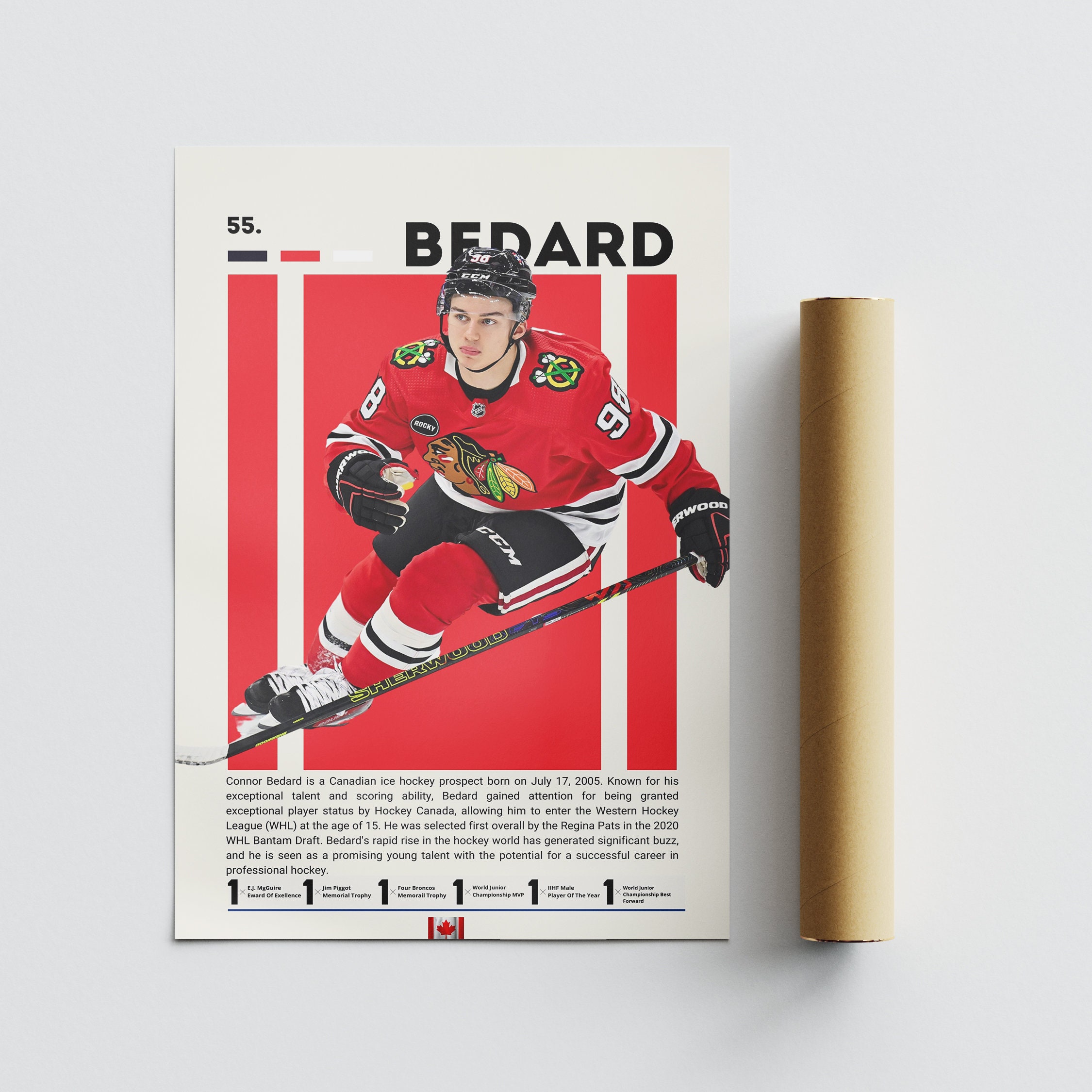 Connor Bedard Poster, Hockey Poster, Sports Poster, Motivational Poster ...