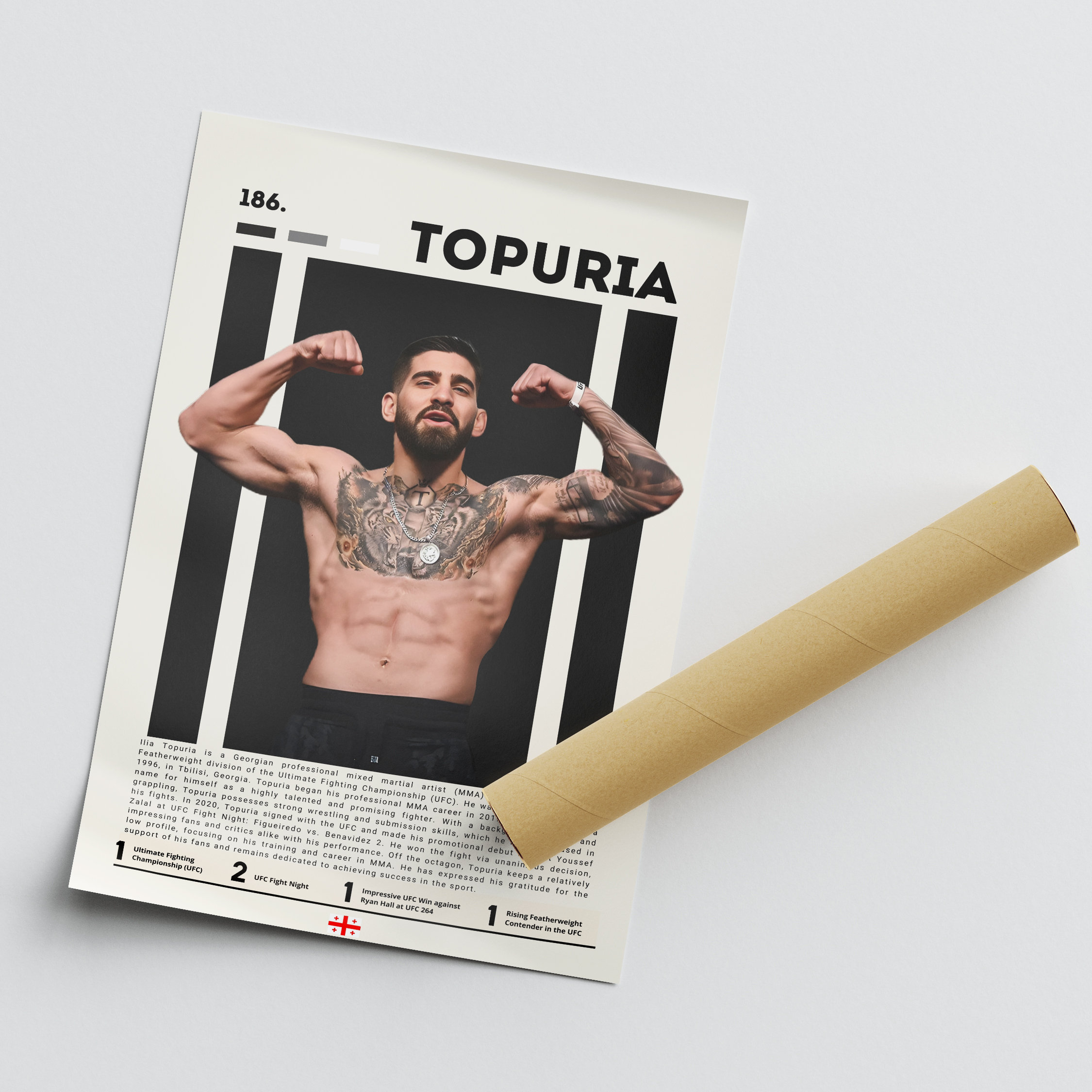 Ilia Topuria Poster, MMA Poster, Sports Poster, Motivational Poster ...