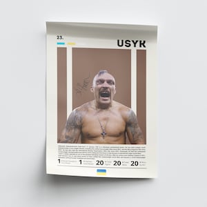 Oleksandr Usyk Poster, Boxing Poster, Sports Poster, Motivational ...