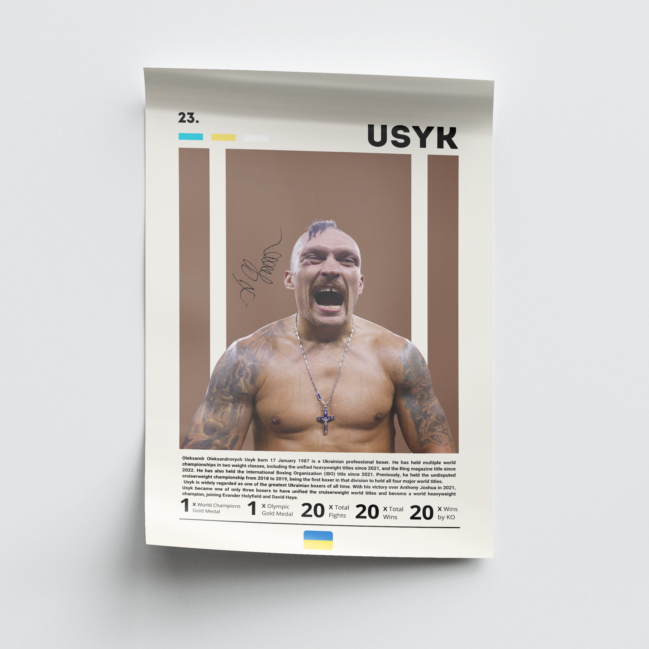Oleksandr Usyk Poster, Boxing Poster, Sports Poster, Motivational ...