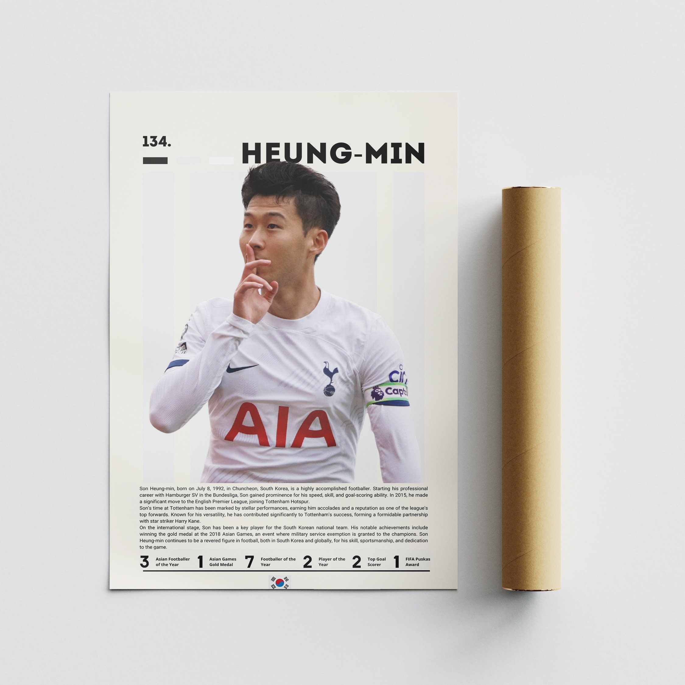 Son Heung-min Poster, Digital Soccer Poster, Sports Poster ...