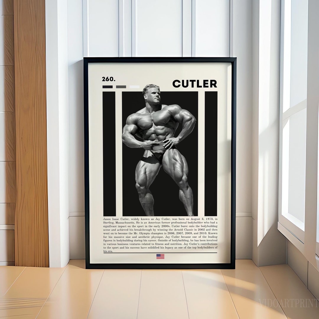 Jay Cutler Poster, Bodybuilding Poster, Gym Posters, Motivational ...