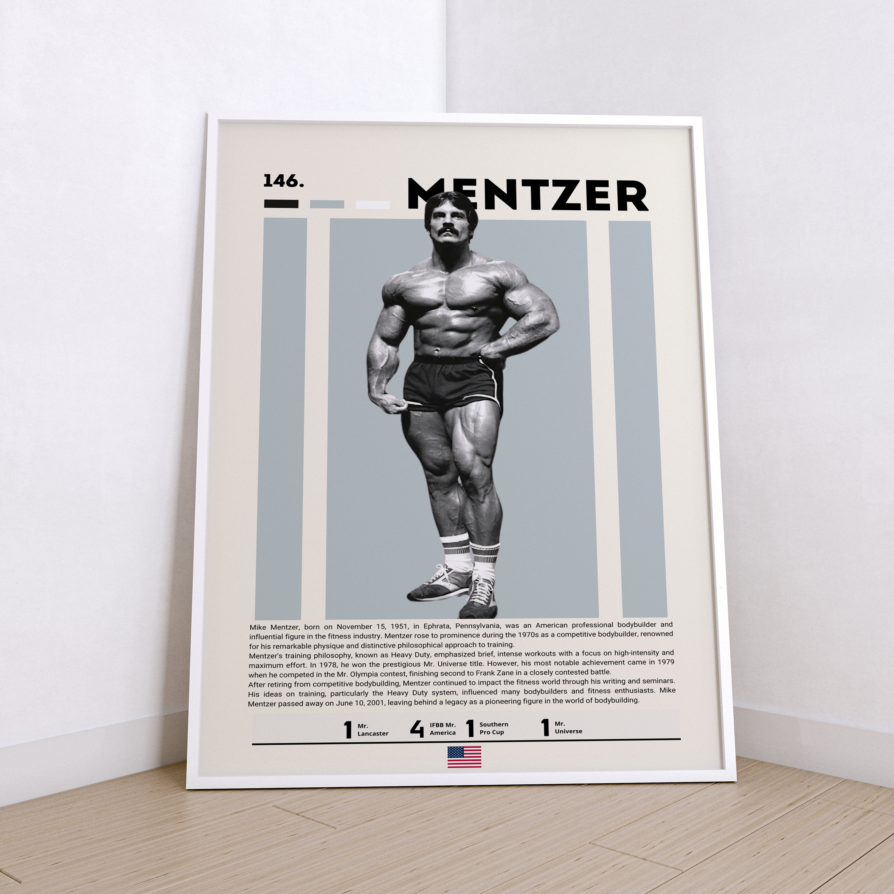 Mike Mentzer Poster, Bodybuilding Poster, Gym Posters, Motivational ...