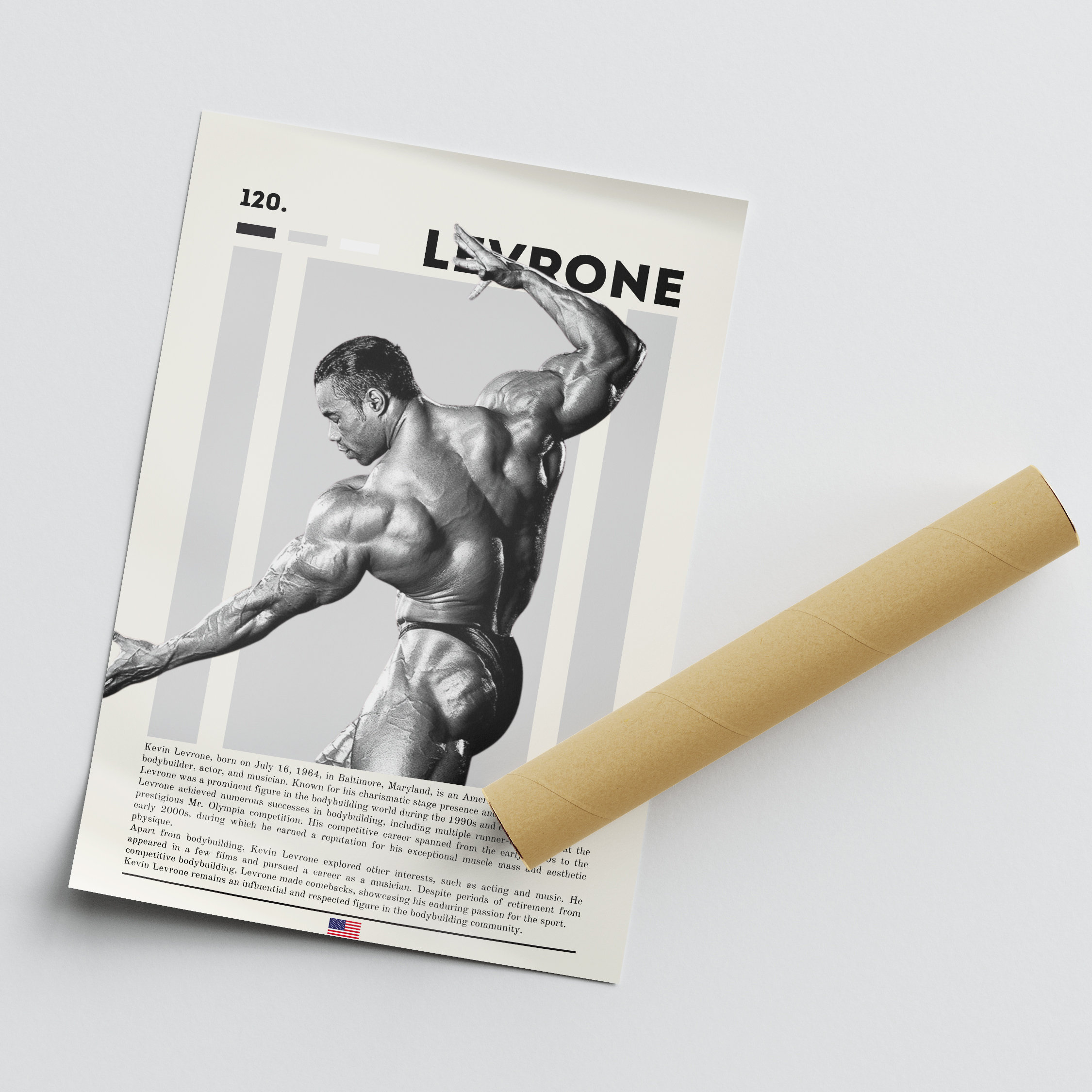 Kevin Levrone Poster, Bodybuilding Poster, Sports Poster, Motivational ...
