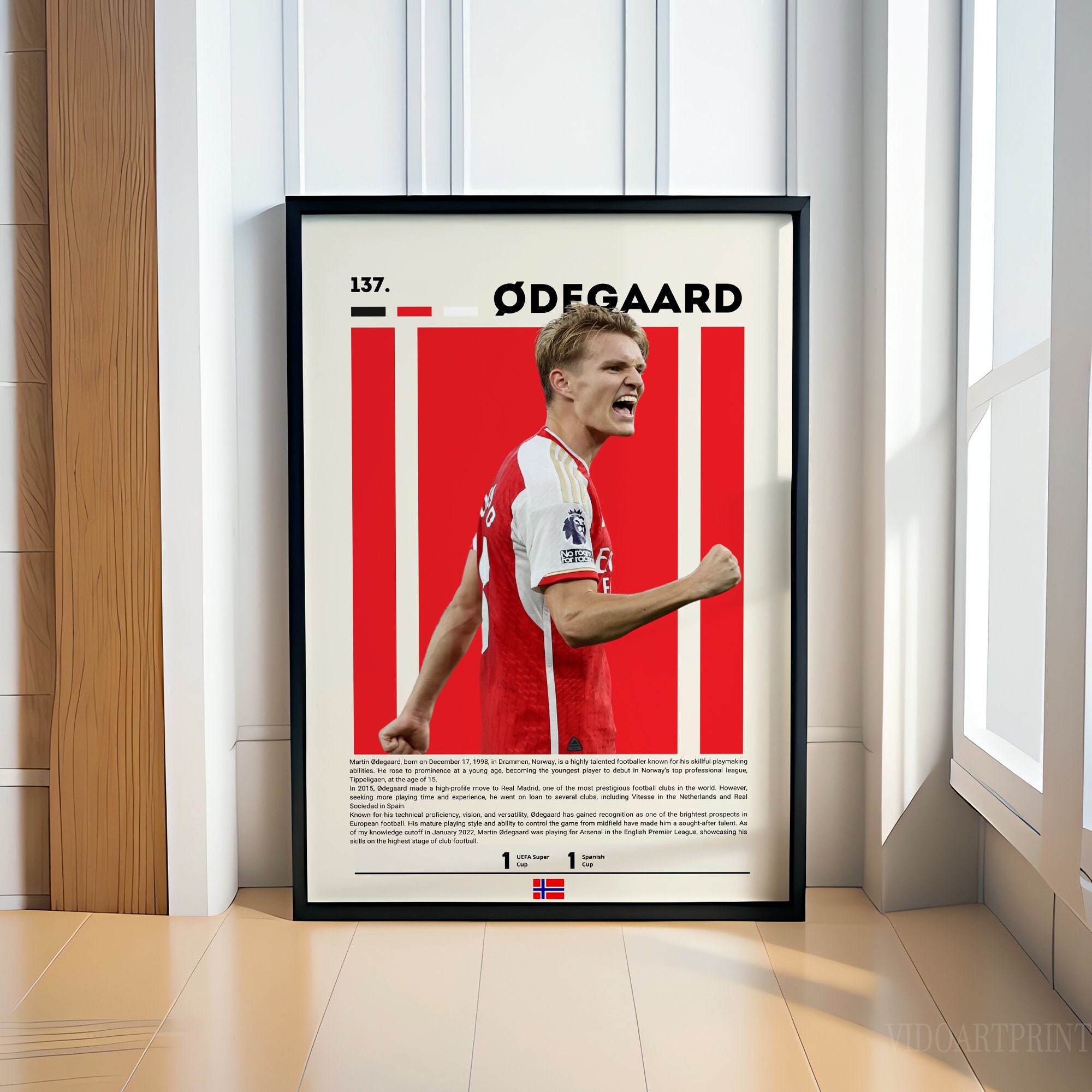 Martin Odegaard Poster, Digital Soccer Poster, Sports Poster, Motivational Poster, Soccer Decor ...