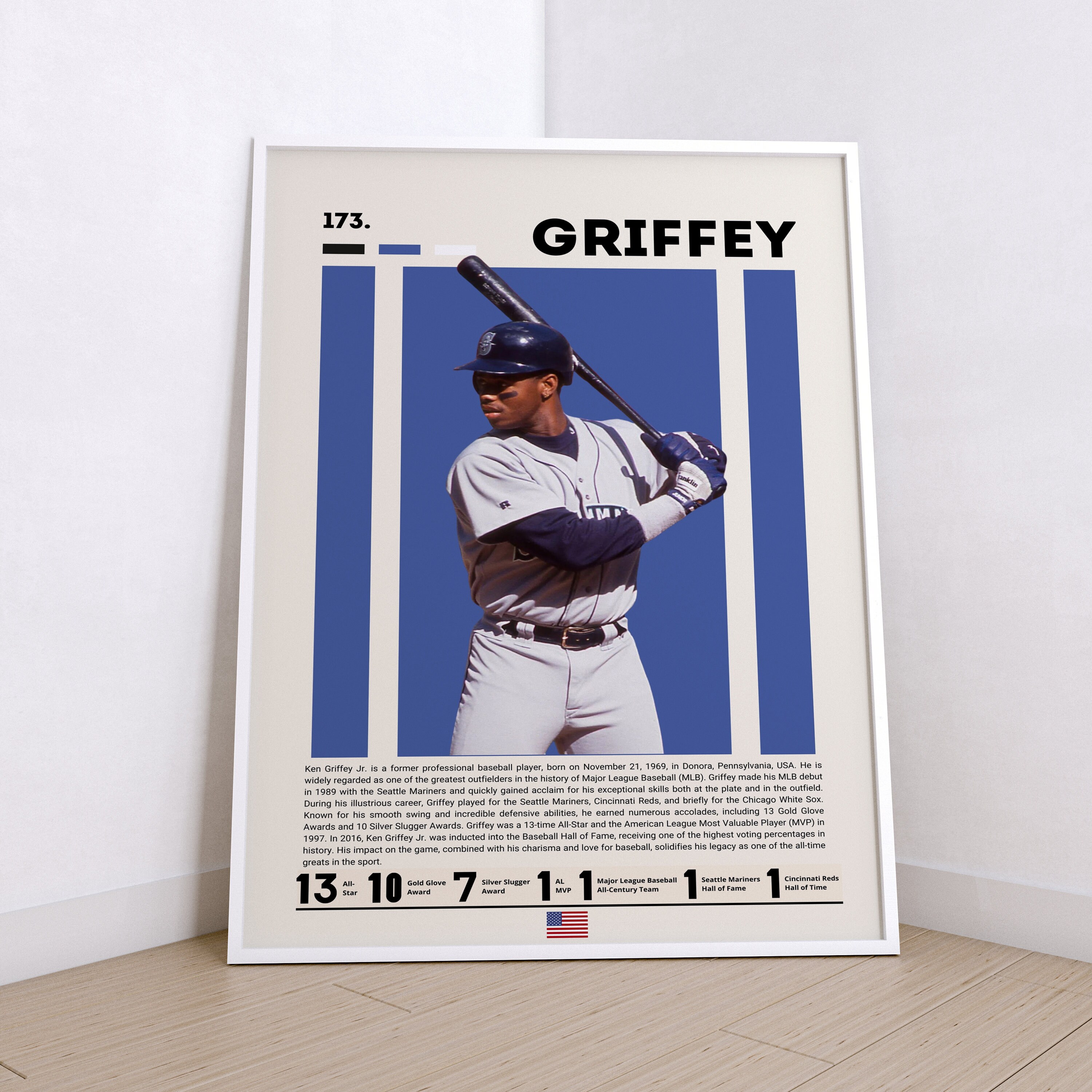 Ken Griffey Jr. Poster, Baseball Poster, Sports Poster, Motivational ...