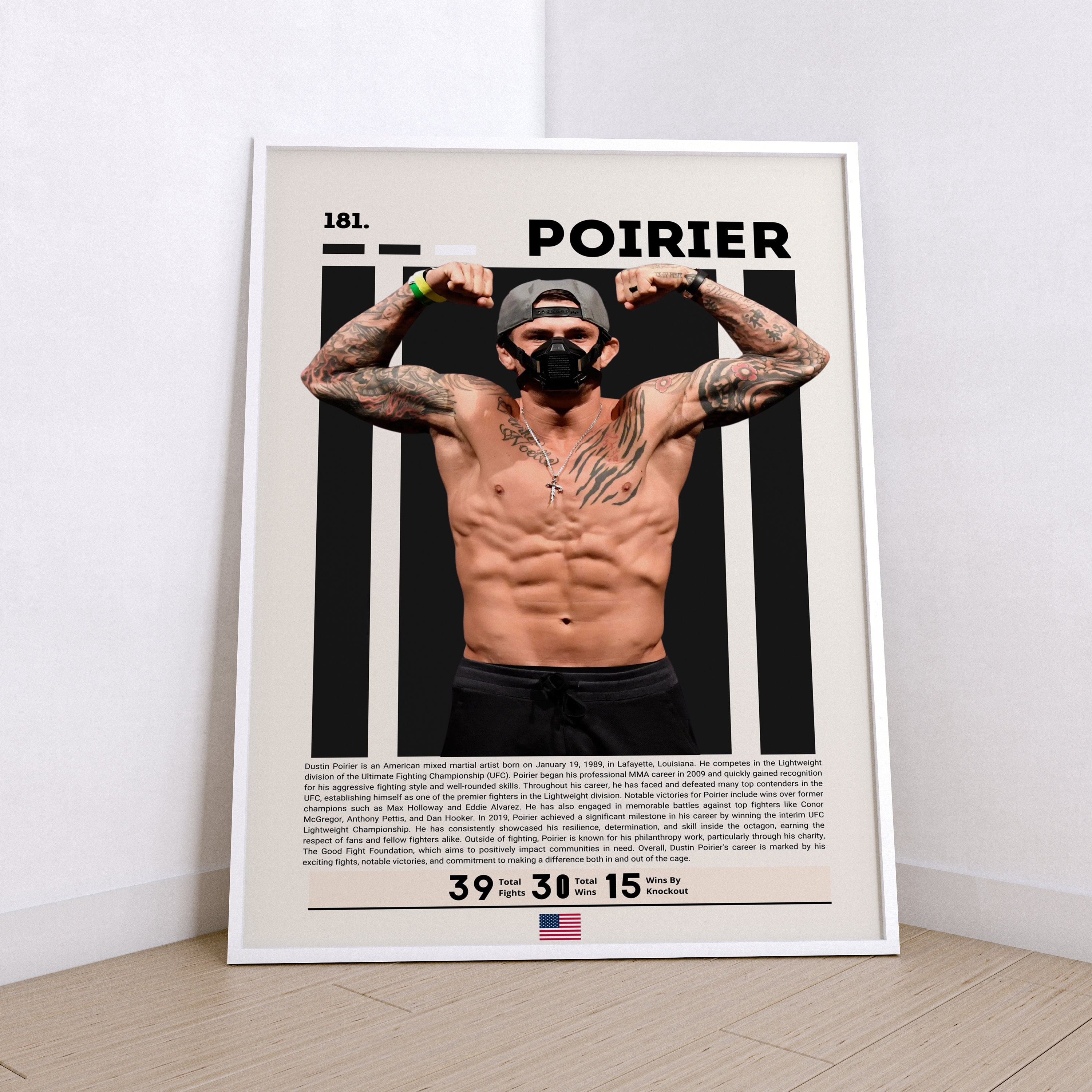 Dustin Poirier Poster, MMA Poster, Sports Poster, Motivational Poster ...