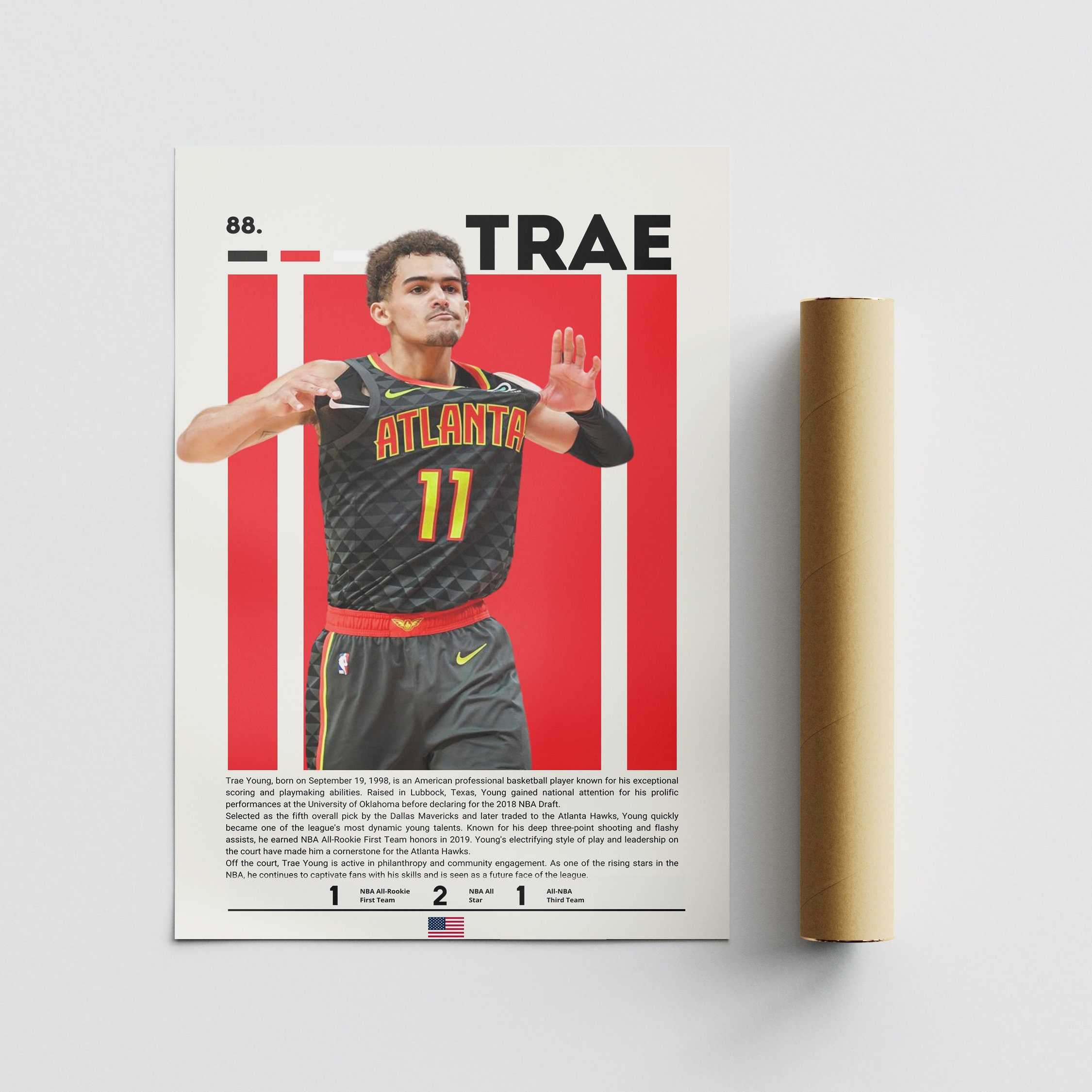 Trae Young Poster Basketball Poster Sports Poster - Etsy