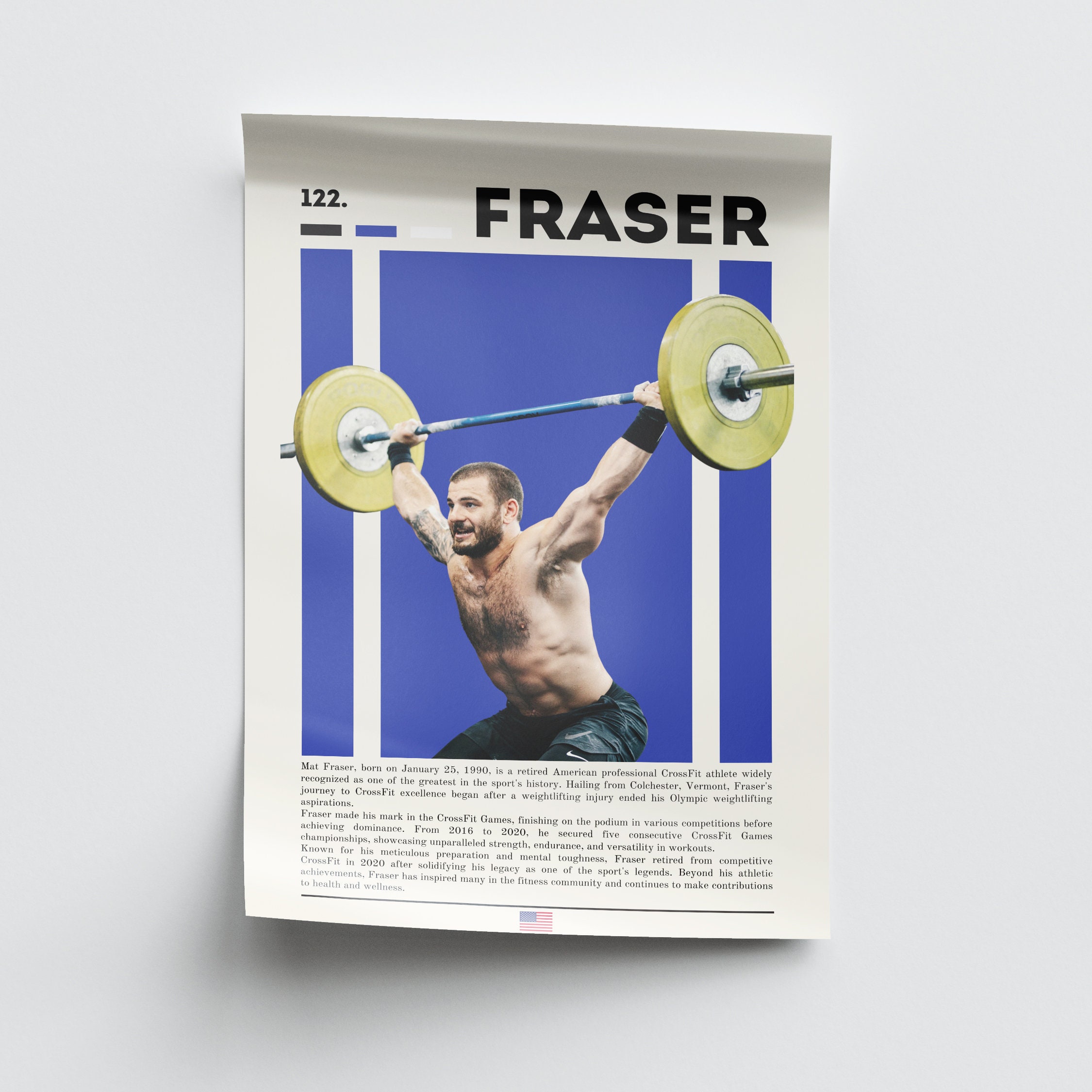 Mat Fraser Poster, Crossfit Poster, Sports Poster, Motivational Poster ...