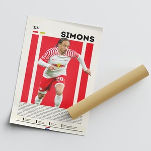 Xavi Simons Poster, Soccer Poster, Sports Poster, Motivational Poster ...