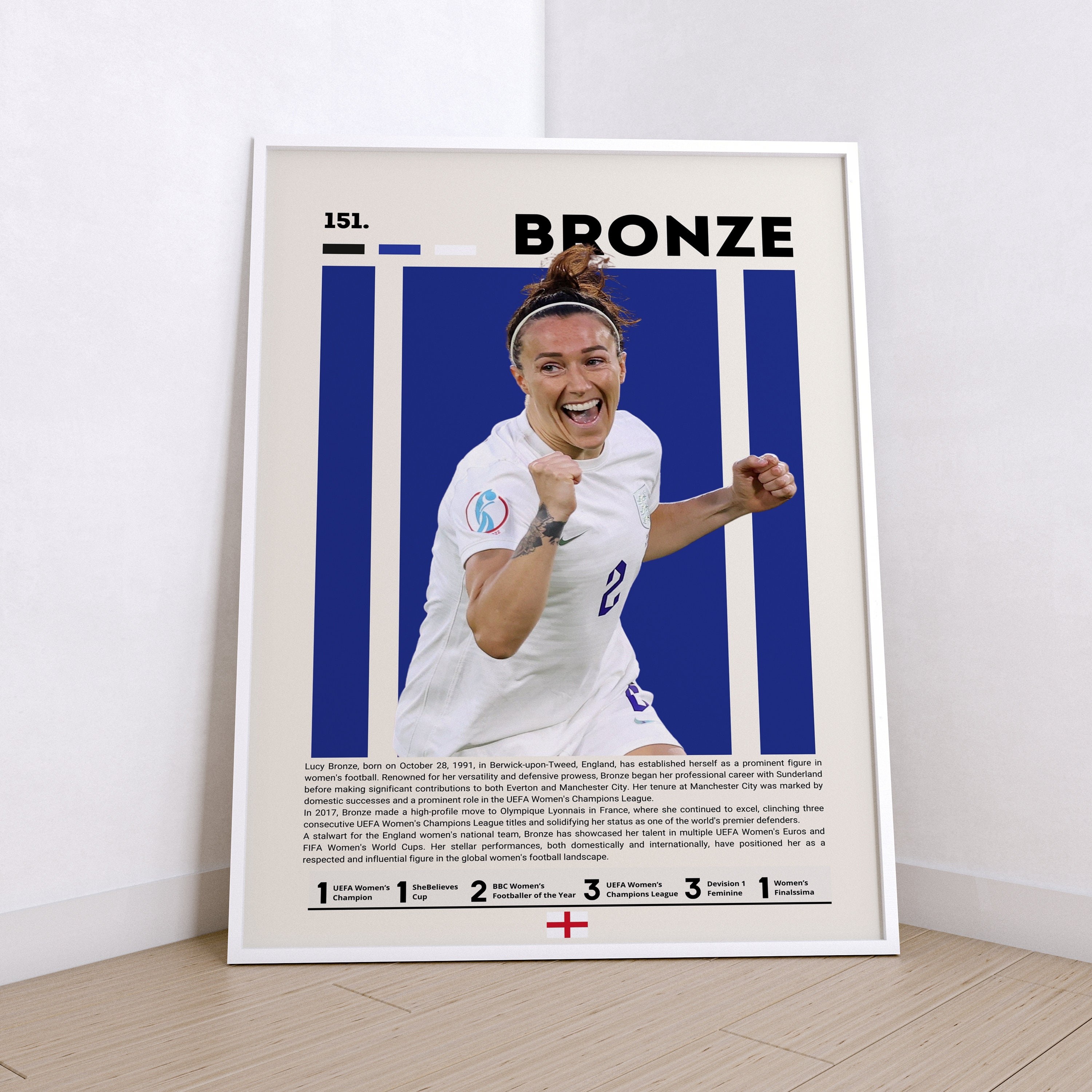 Lucy Bronze Poster, Digital Soccer Poster, Sports Poster, Motivational ...