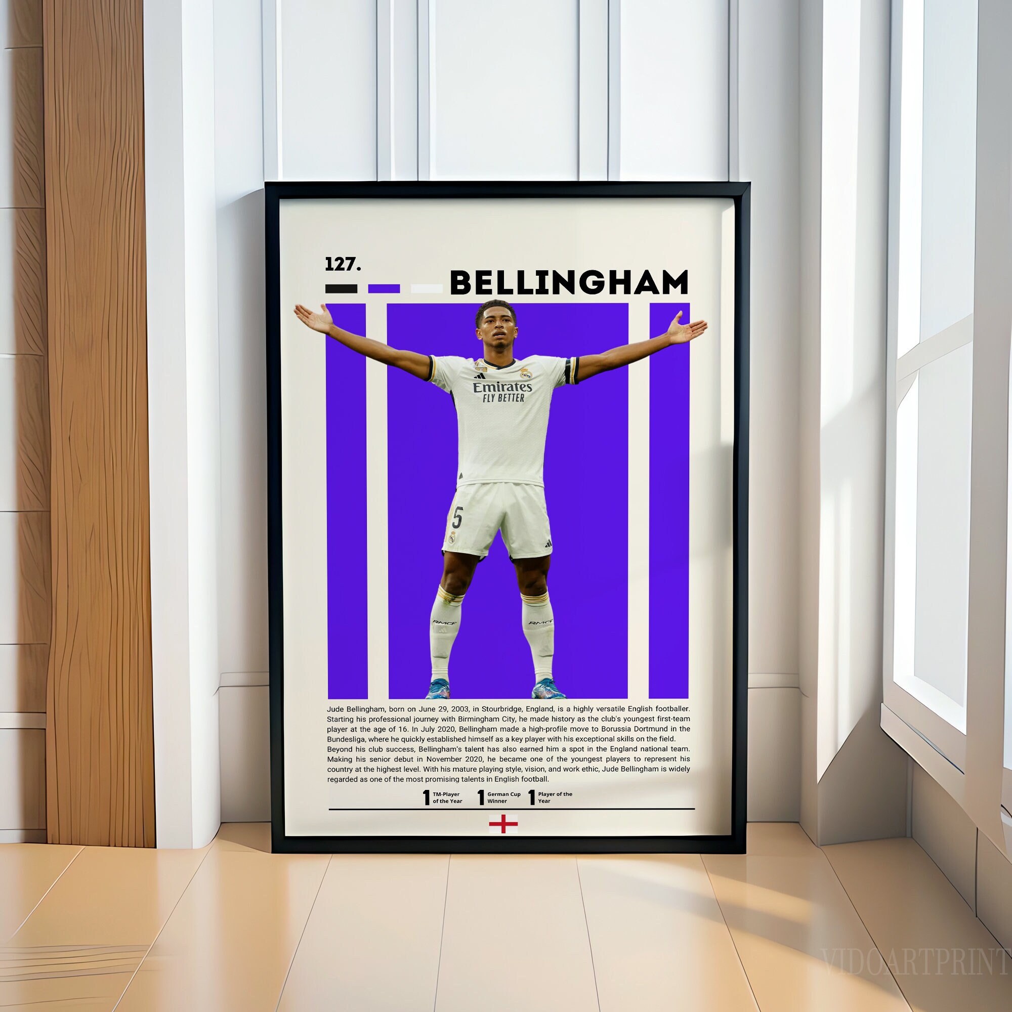 Jude Bellingham Poster, Digital Soccer Poster, Sports Poster ...