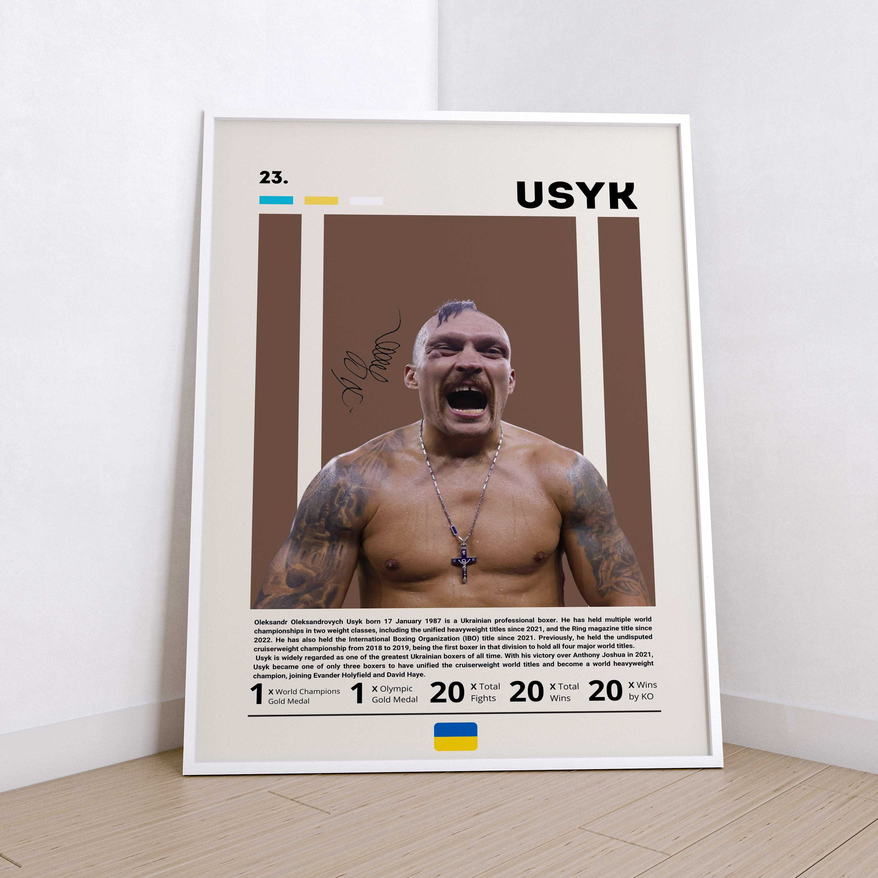 Oleksandr Usyk Poster, Boxing Poster, Sports Poster, Motivational ...