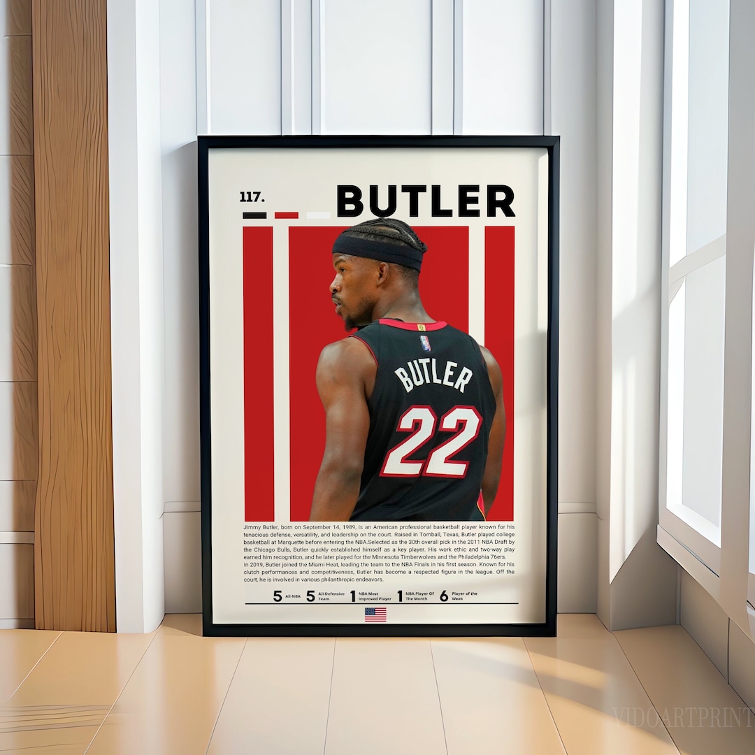 Jimmy Butler Poster, Basketball Poster, Miami Heat Poster, Motivational ...