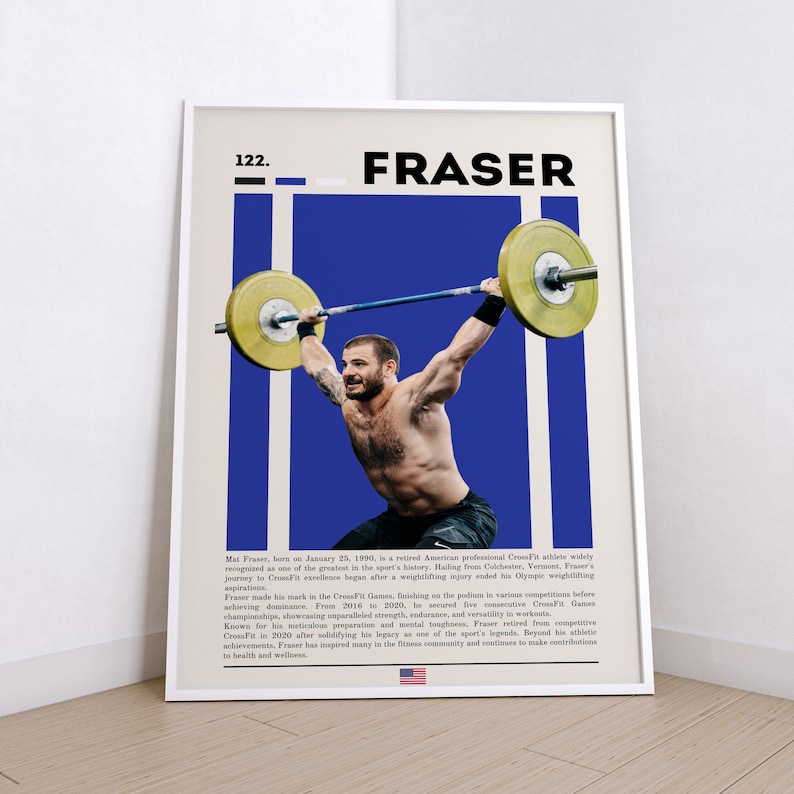 Mat Fraser Poster, Crossfit Poster, Sports Poster, Motivational Poster ...