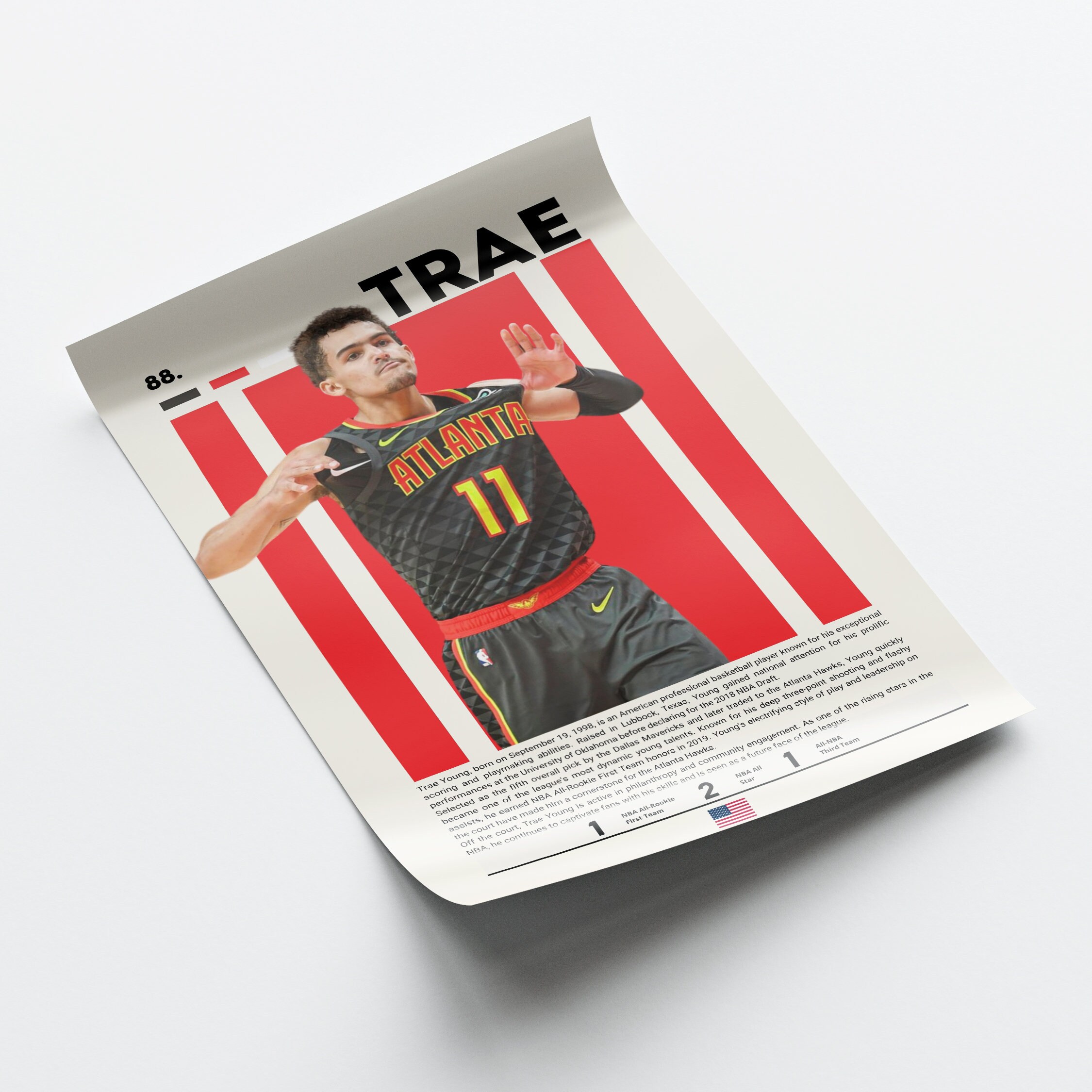 Trae Young Poster Basketball Poster Sports Poster - Etsy