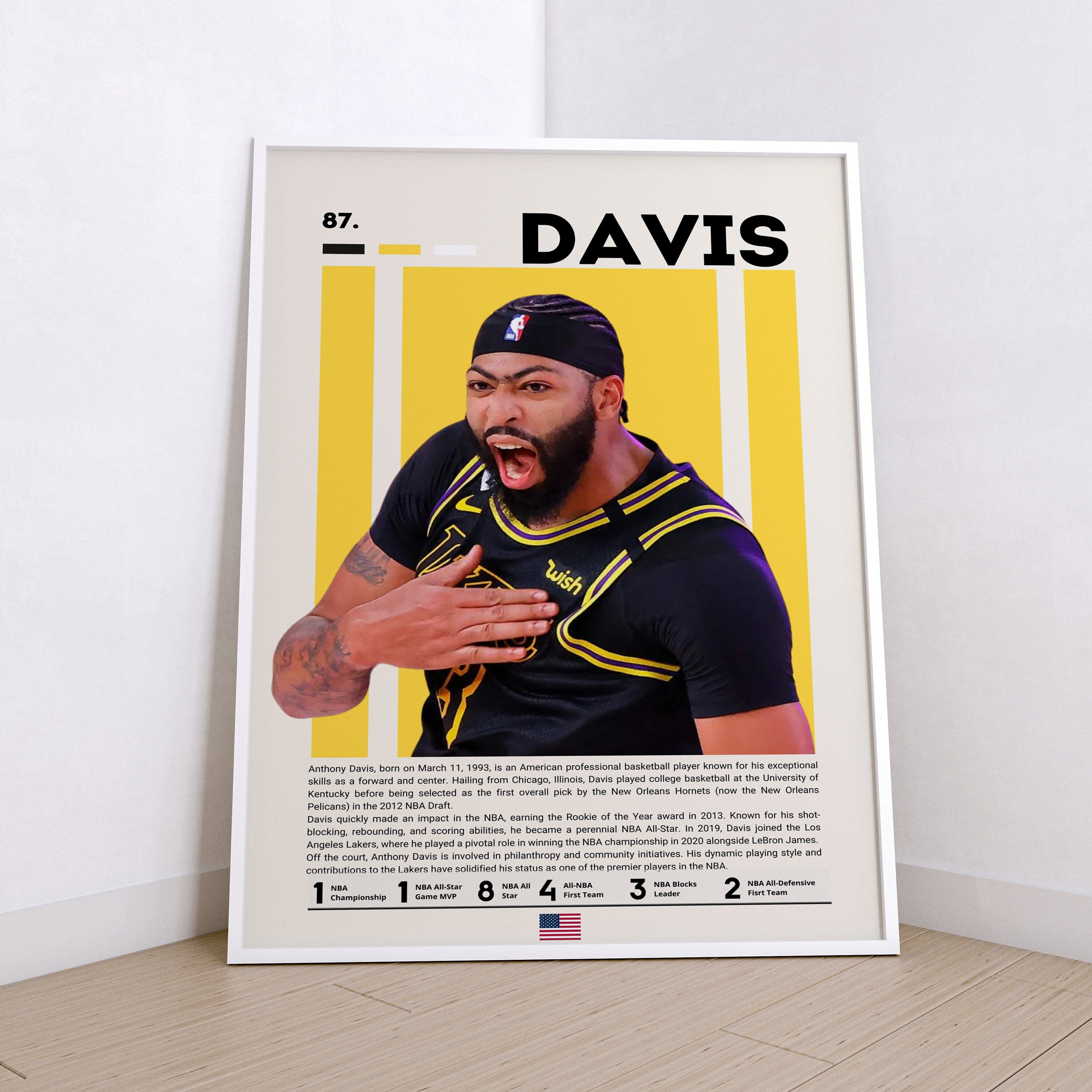 Anthony Davis Poster, Basketball Poster, Sports Poster, Motivational ...