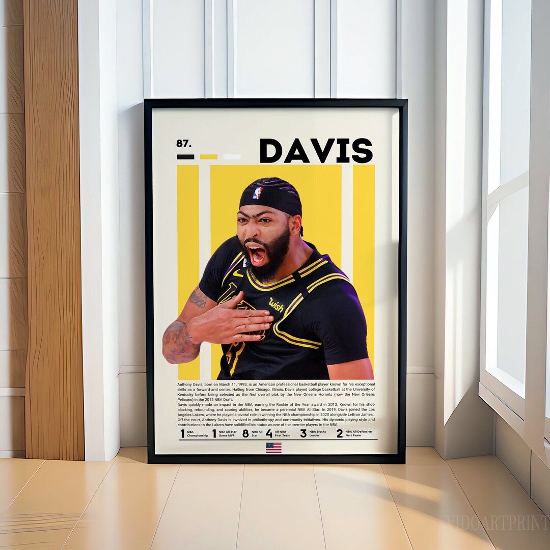 Anthony Davis Poster, Basketball Poster, Sports Poster, Motivational ...
