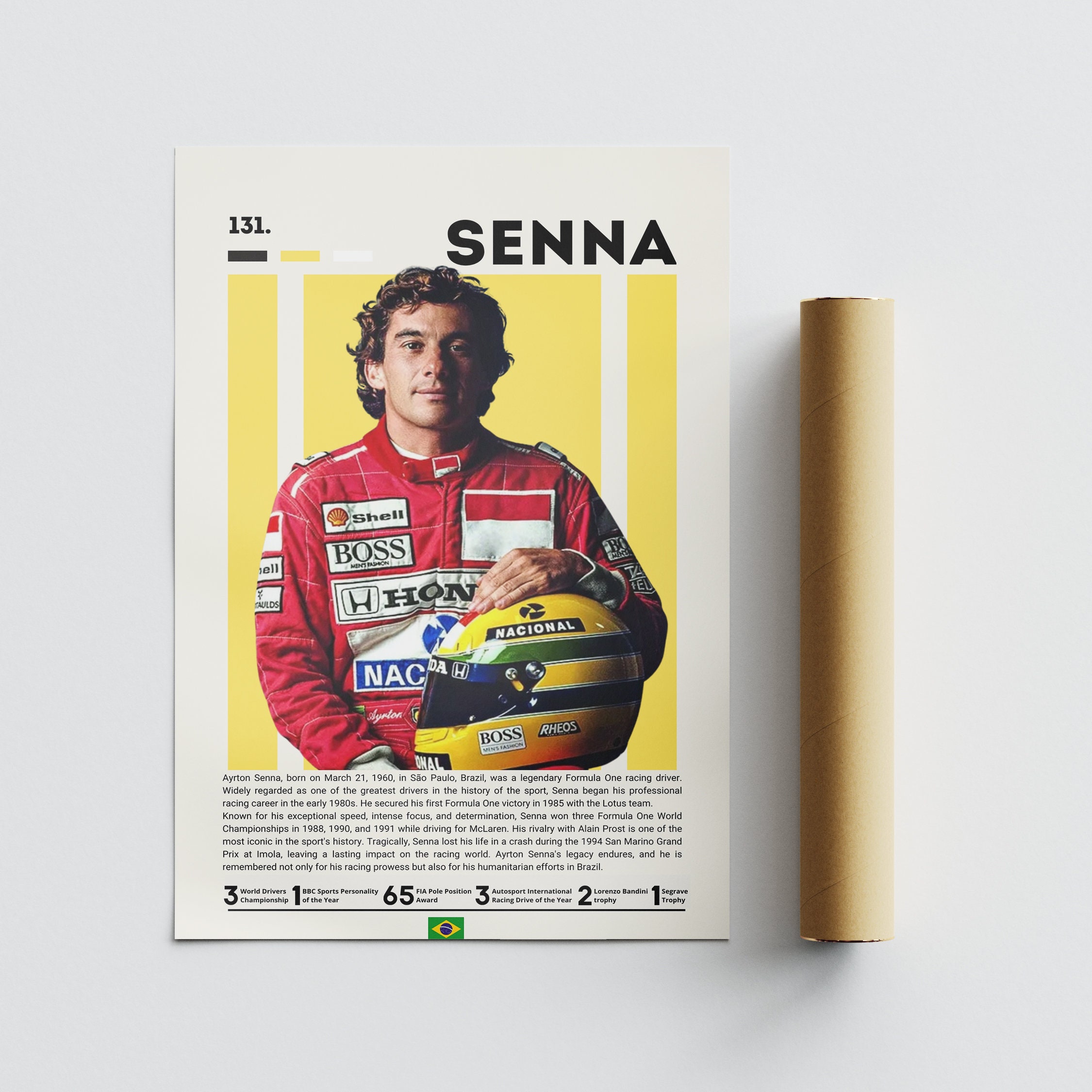 Ayrton Senna Poster, Formula One Poster, F1 Racing Poster, Car Poster ...