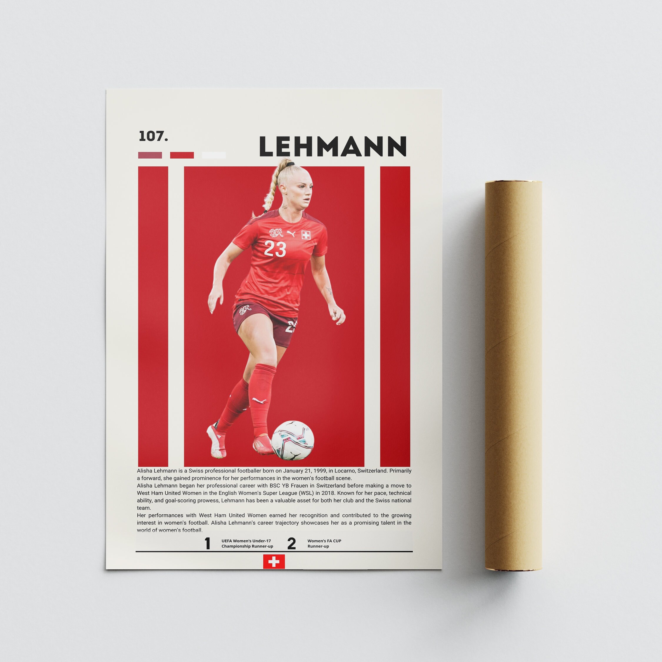 Alisha Lehmann Poster, Soccer Poster, Sports Poster, Motivational ...