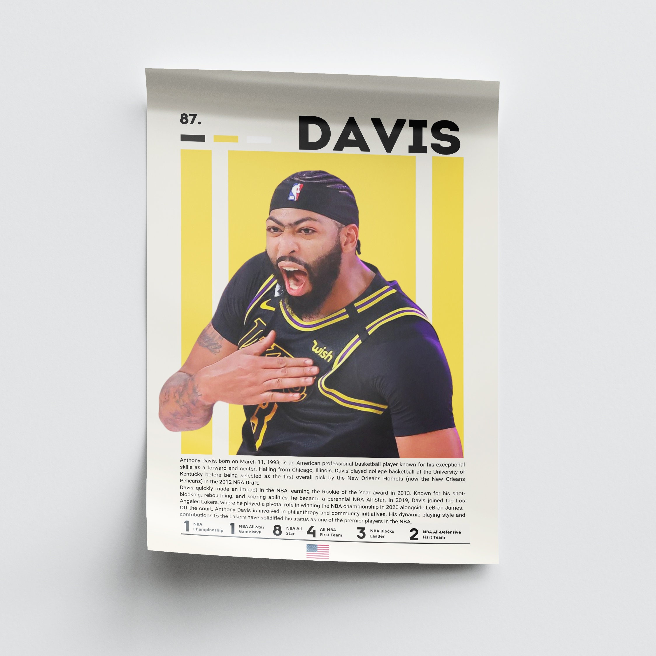 Anthony Davis Poster Basketball Poster Sports Poster - Etsy