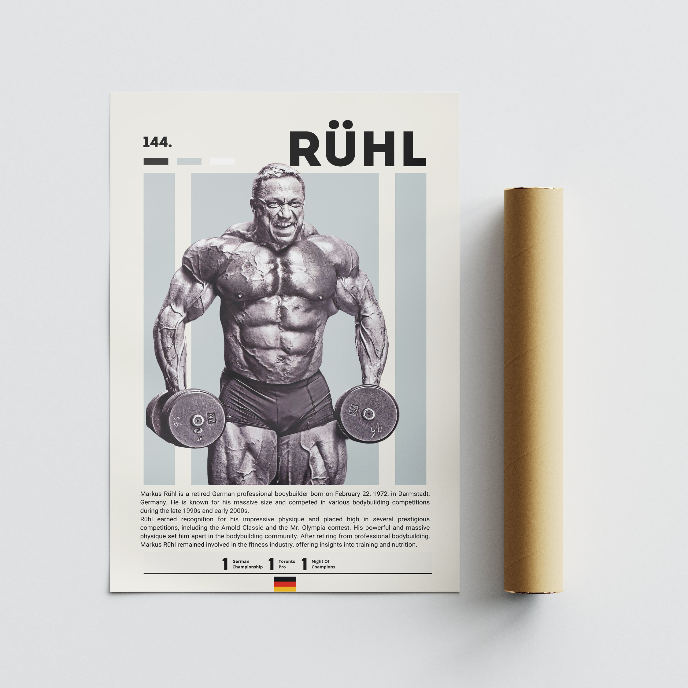 Markus Ruhl Poster, Bodybuilding Poster, Sports Poster, Motivational ...