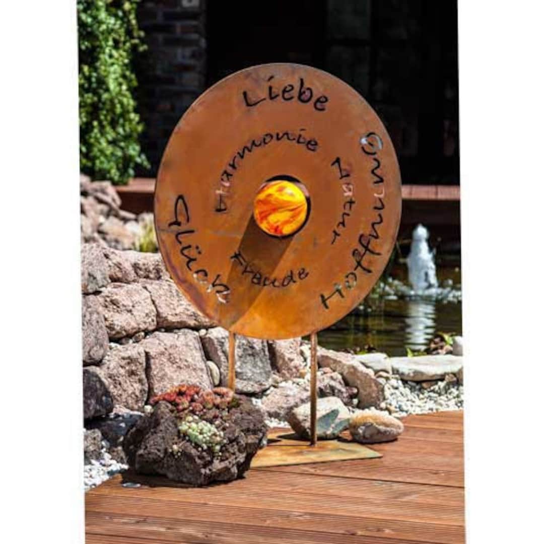 Welcome Sign / Rust / Garden Sign / Joy of Life / Love, Happiness - Etsy