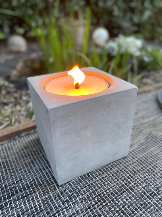 Garden Torch Concrete Fire Bowl Candle Holder Garden Fireplace Flame Bowl Holder Garden Party Etsy Ireland
