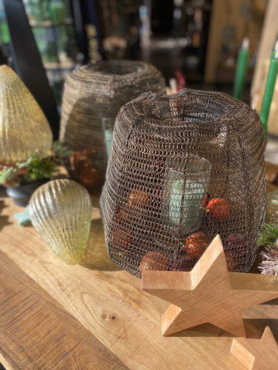 XXL Wire Lantern - Metal Lantern Brown - Boho Lantern - Home Decoration ...