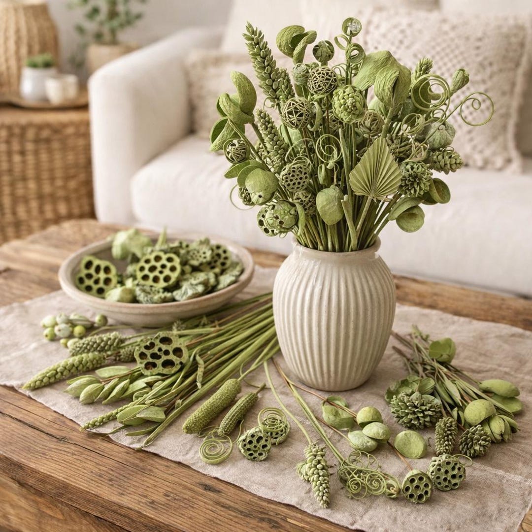 Exoten Trockenblumen Sortiment 125 Stück, Trockenblumen Mix zum Basteln ...