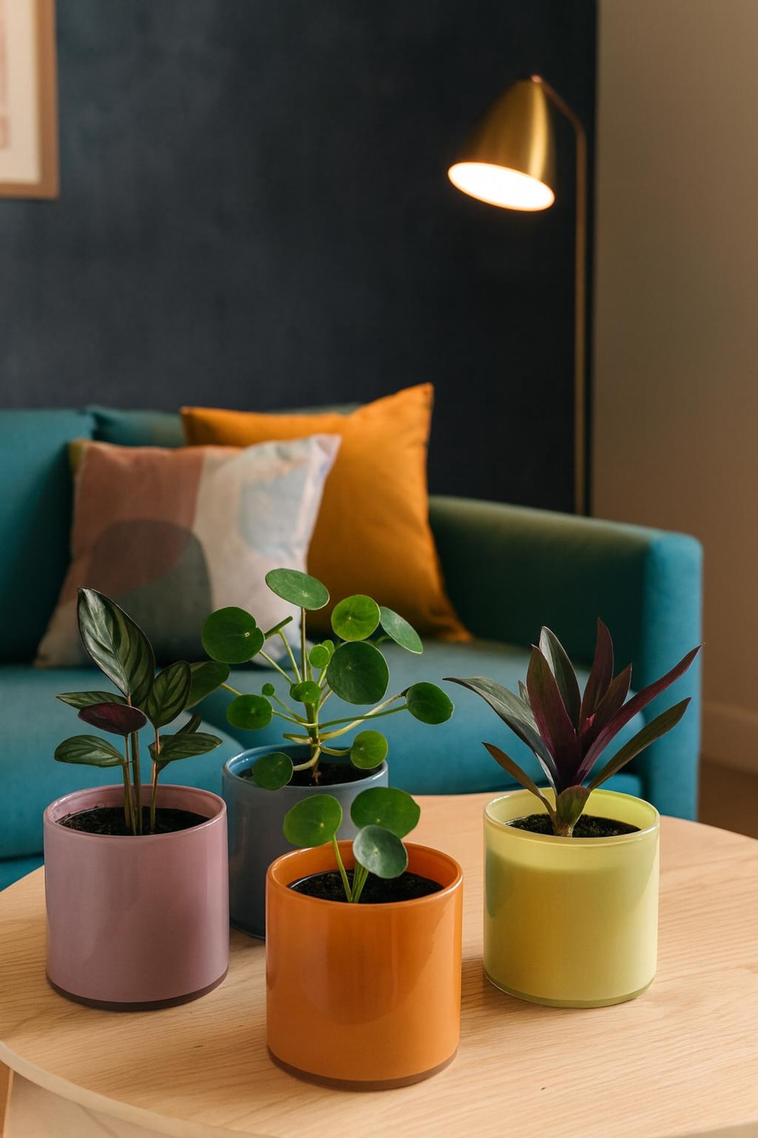 Colorful Glass Flower Pots, Modern Planter - Marbled Plant Pot - Glass ...