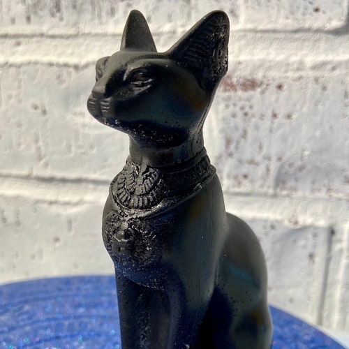 Black Bastet Cat Figurine - Etsy