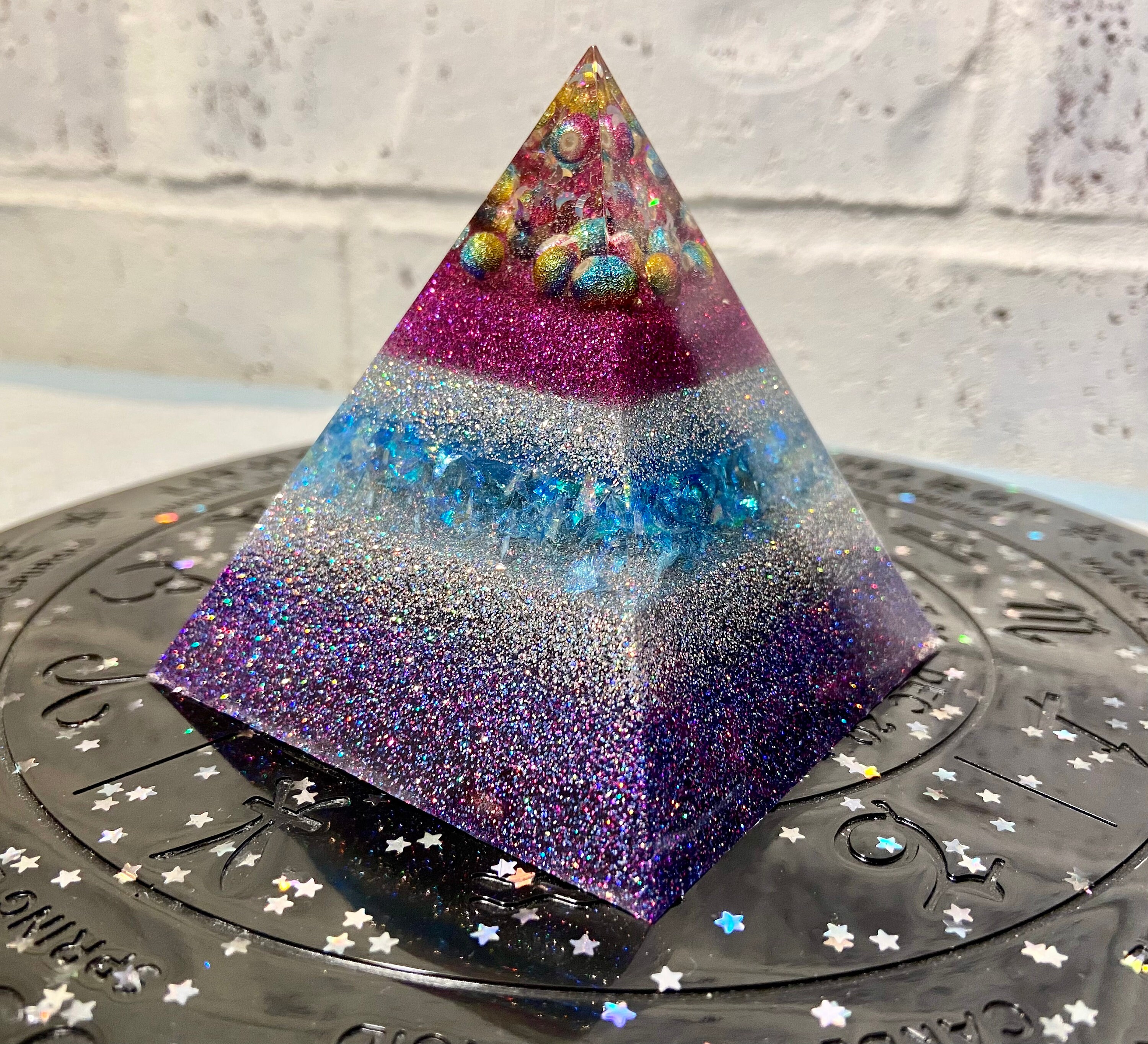 Beautiful Pink Purple Turquoise Pyramid - Etsy