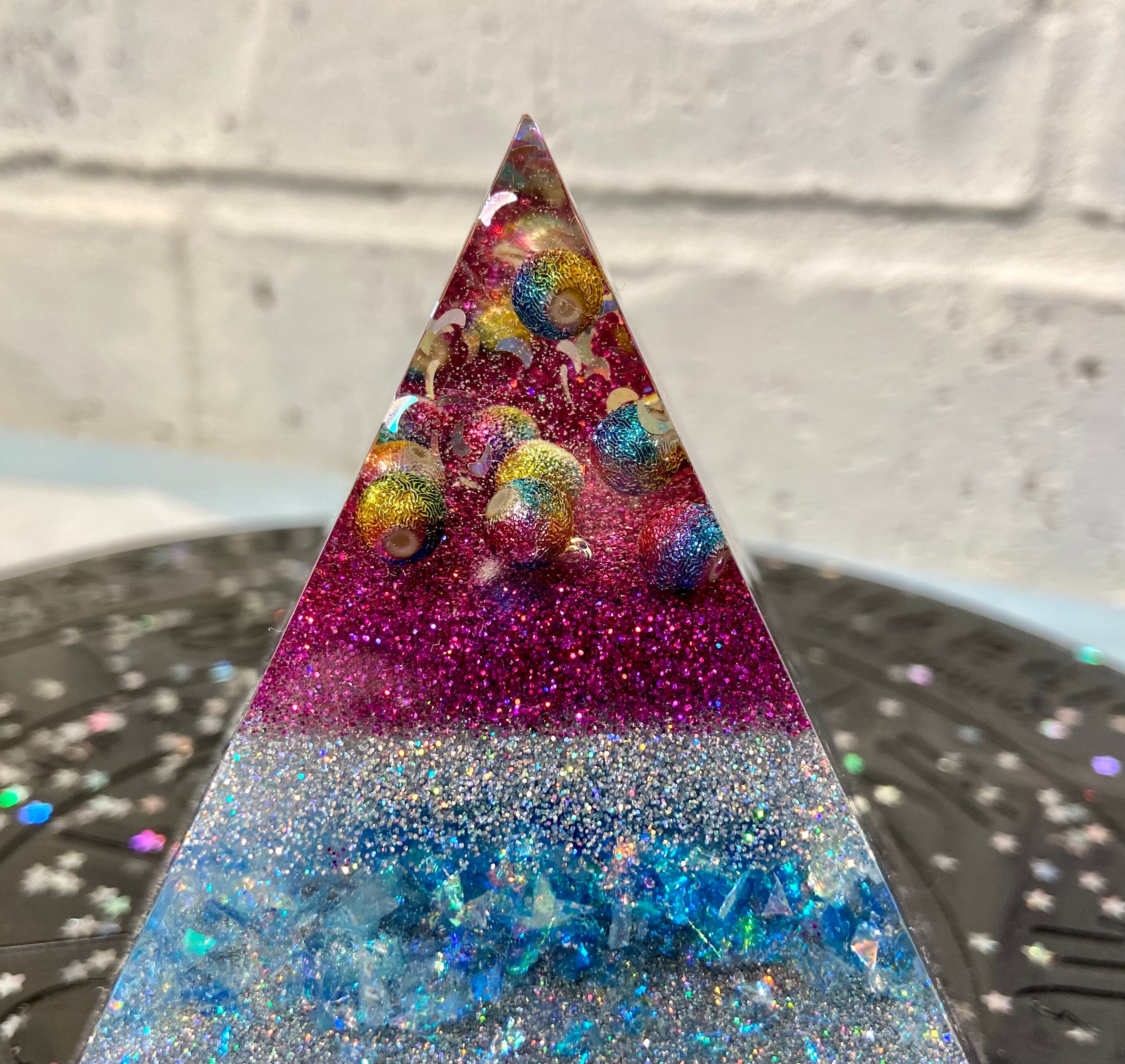 Beautiful Pink Purple Turquoise Pyramid - Etsy