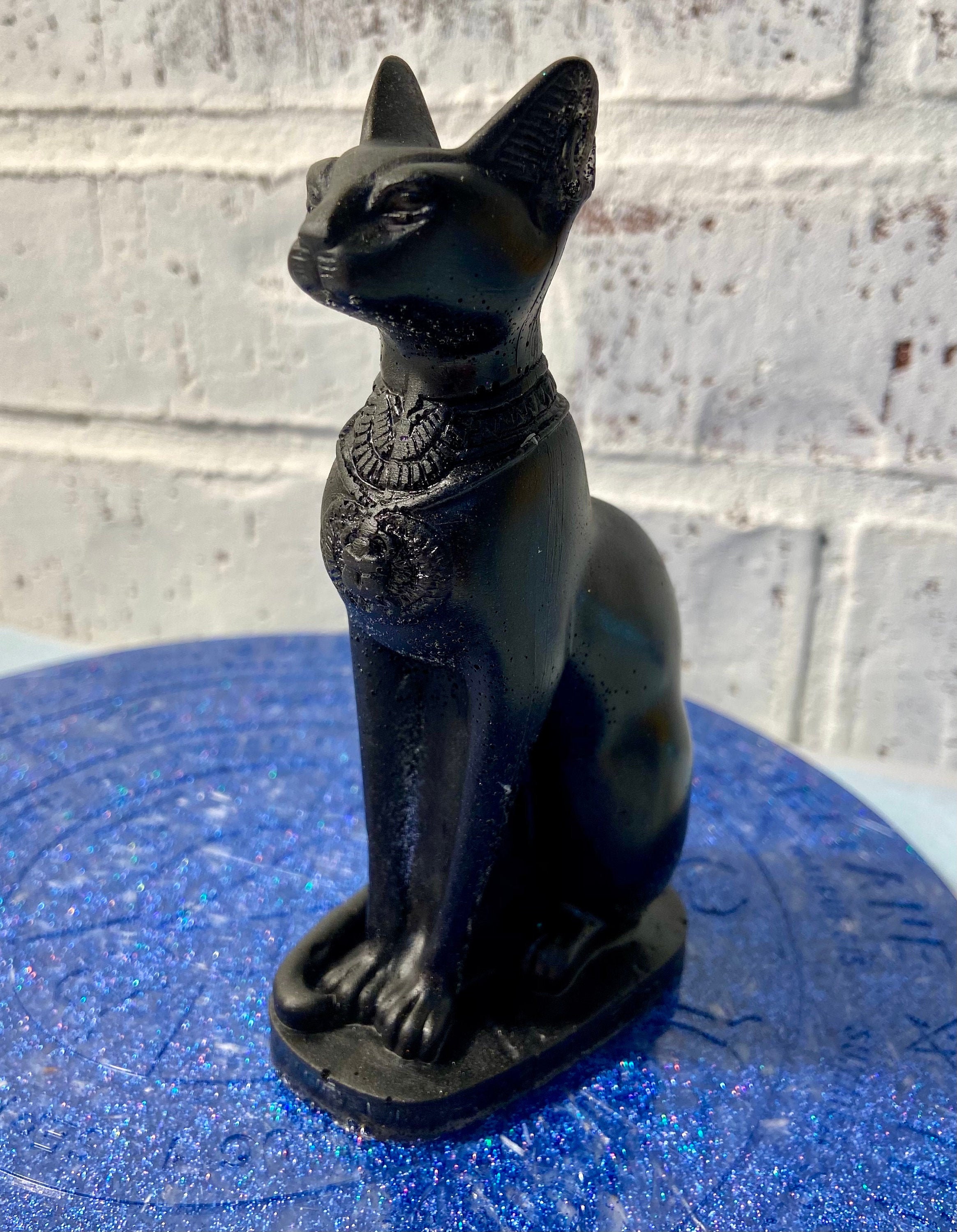 Black Bastet Cat Figurine | Etsy