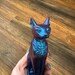Sleek Holographic Blue Bastet Cat Kitten Figurine - Etsy