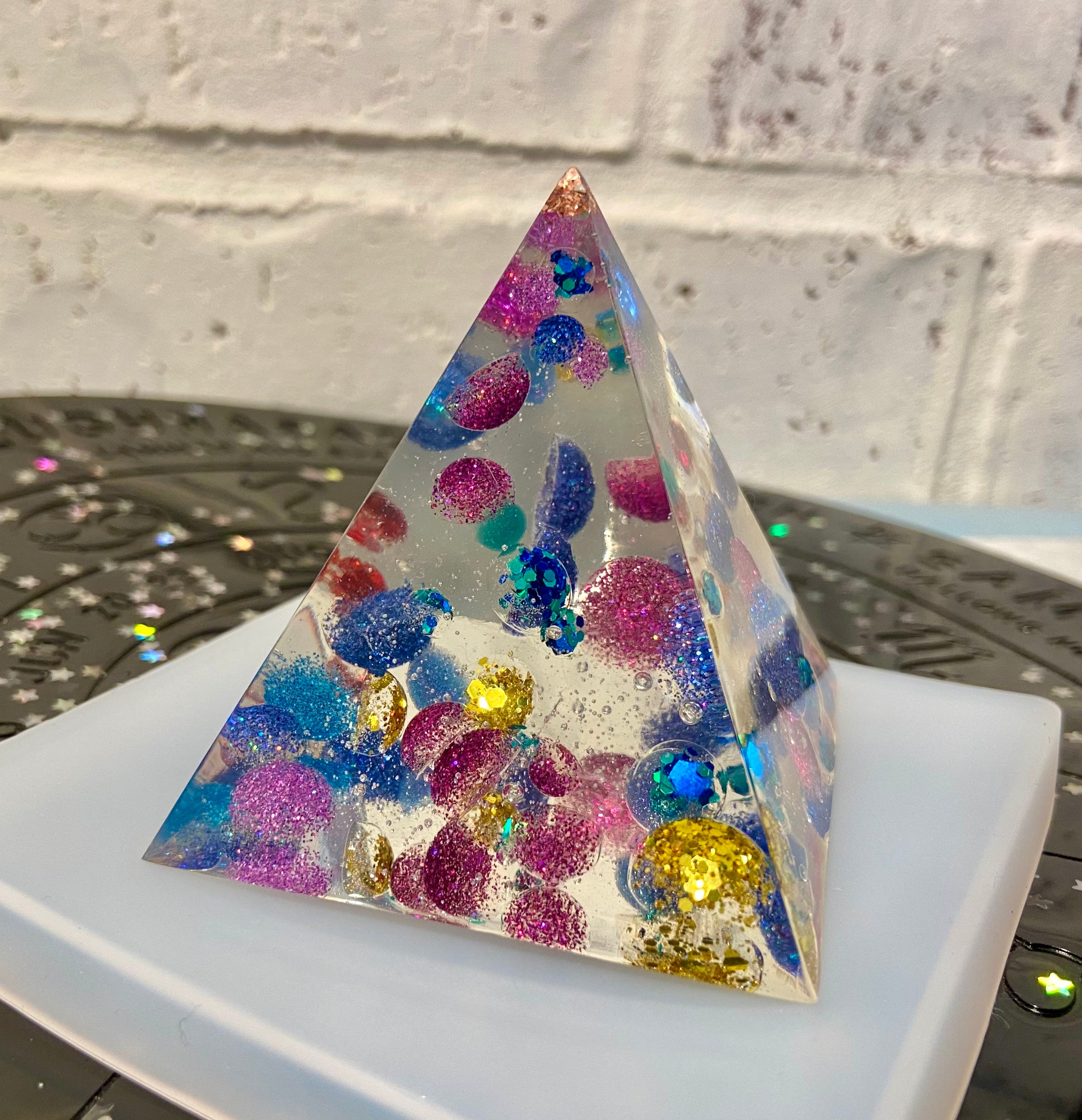 Colorful Rainbow Polka Dot Pyramid - Etsy
