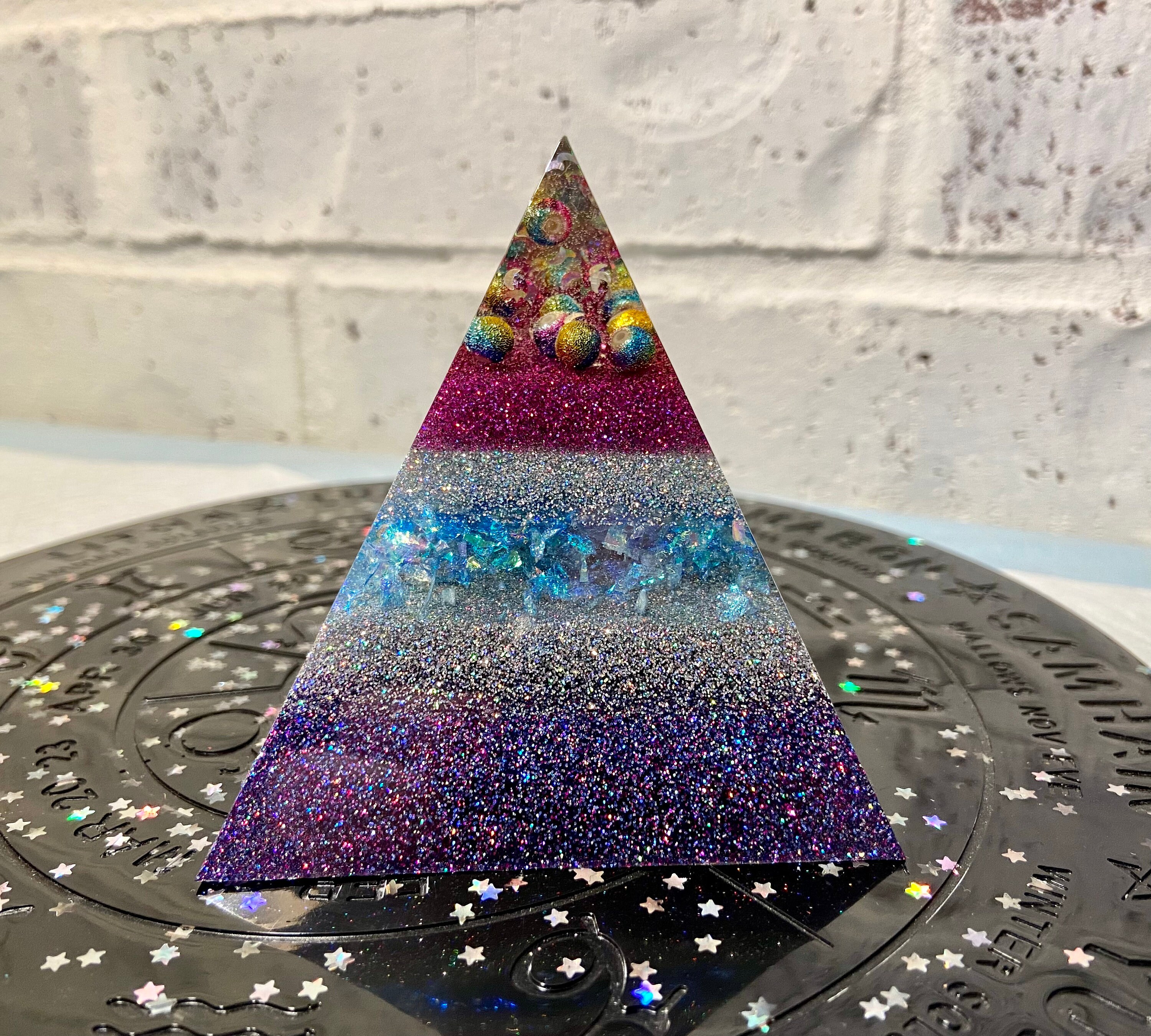 Beautiful Pink Purple Turquoise Pyramid - Etsy