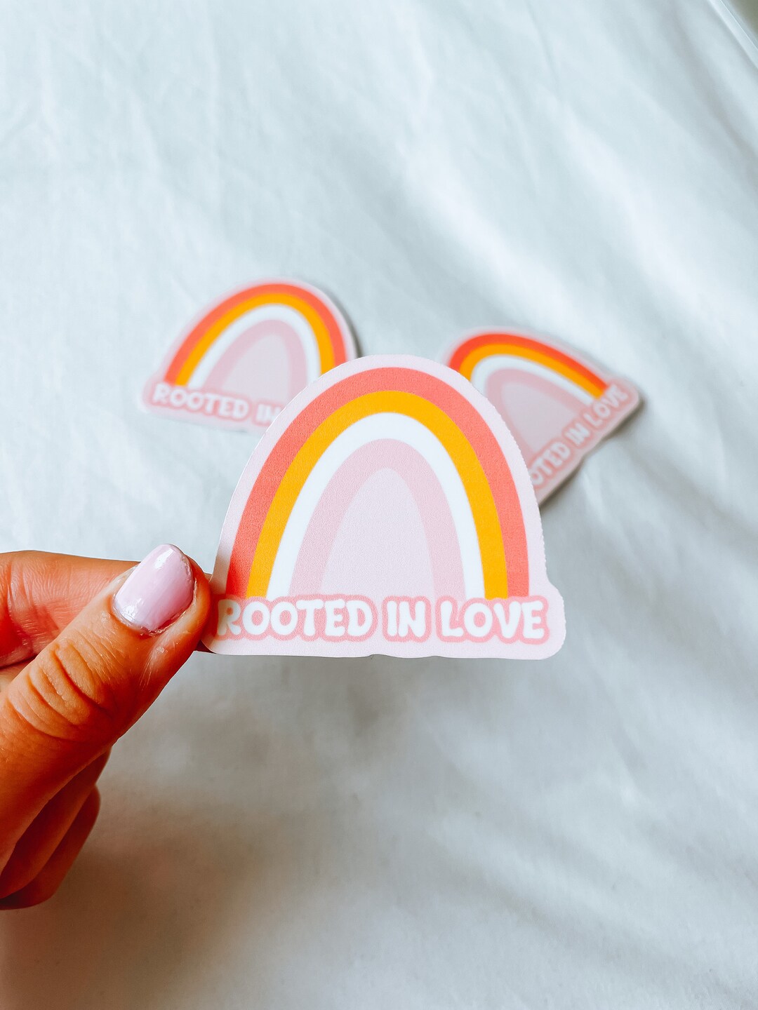 Rooted in Love Sticker Rainbow Sticker Laptop Sticker - Etsy