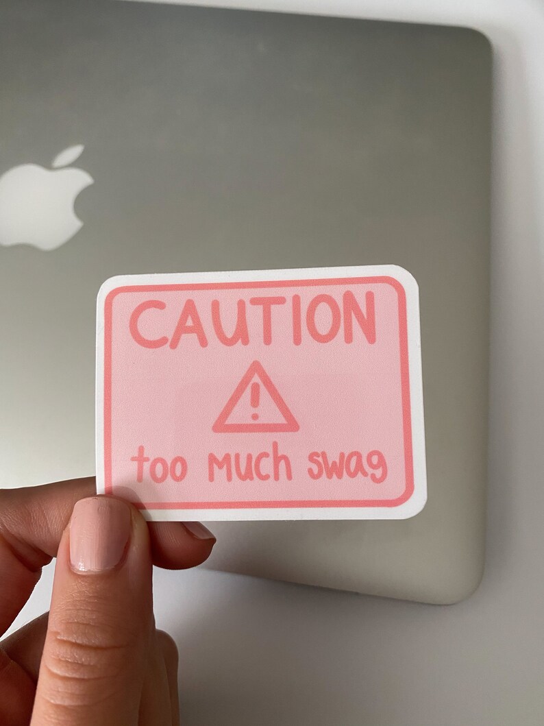 Caution Sticker Die Cut Sticker Waterproof Sticker - Etsy