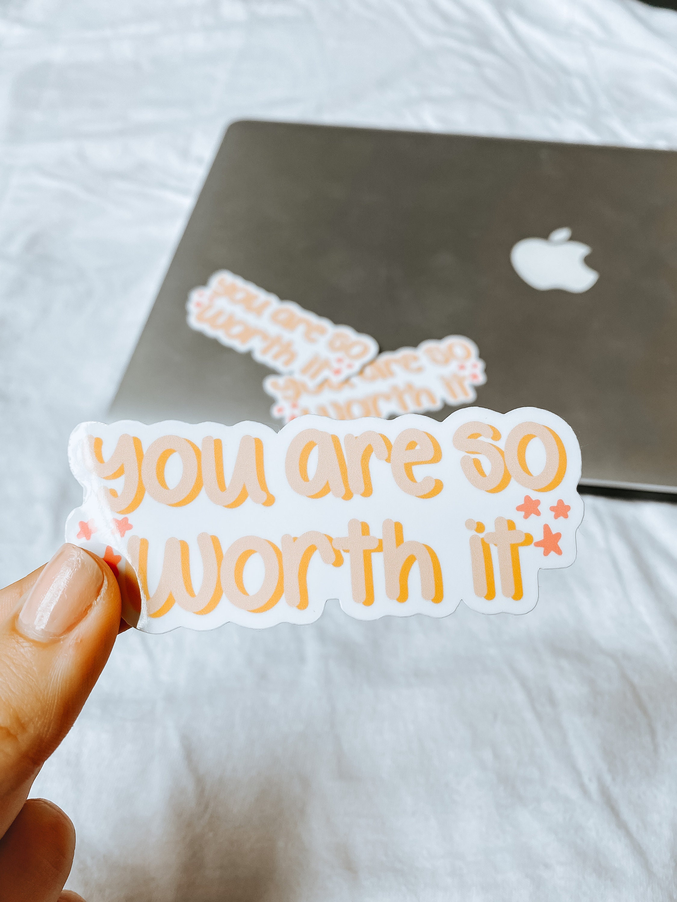 You Are So Worth It Sticker Die Cut Sticker Waterproof | Etsy