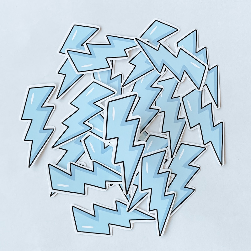 Blue Lightning Bolt - Etsy