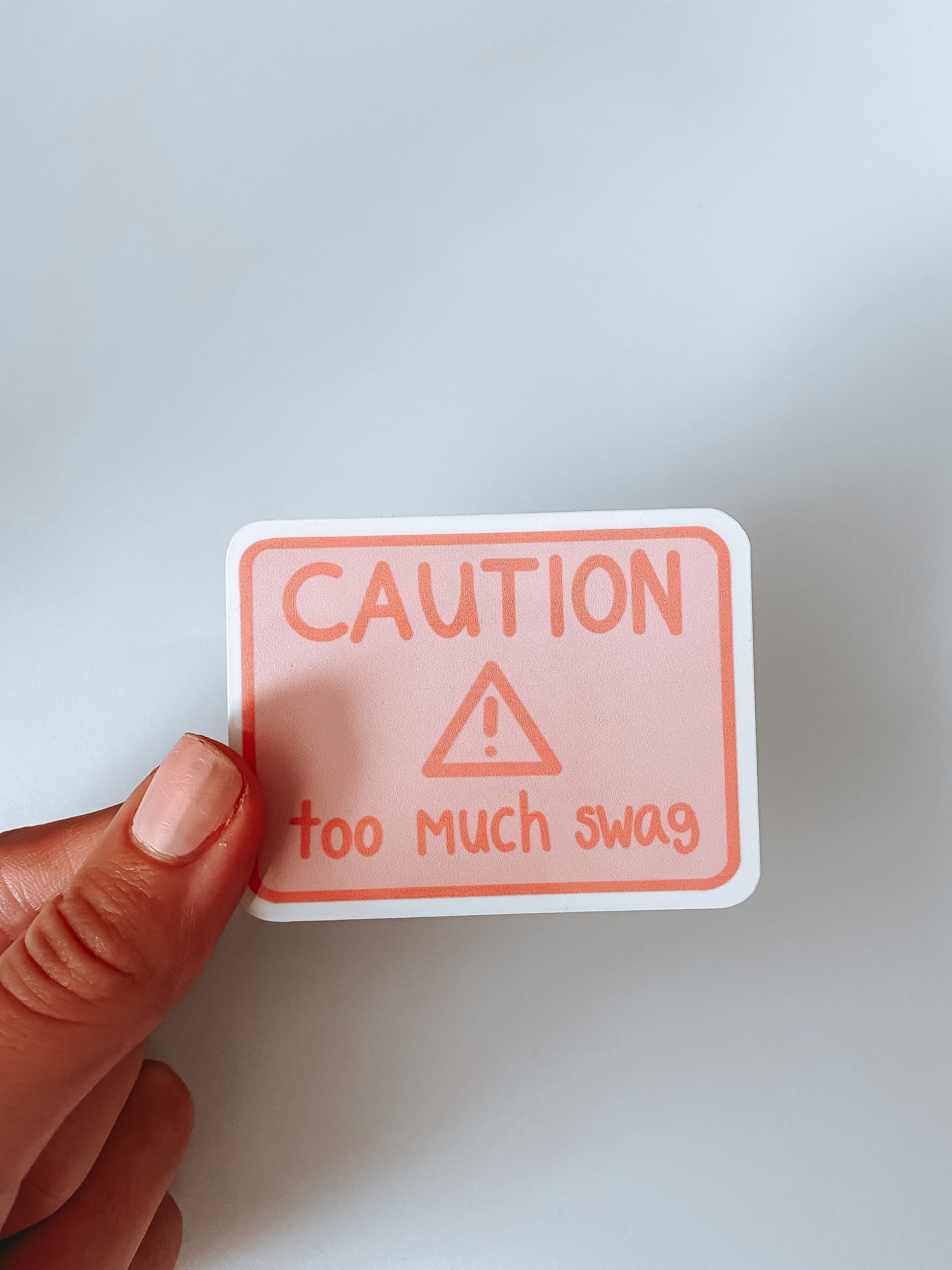 Caution Sticker Die Cut Sticker Waterproof Sticker | Etsy