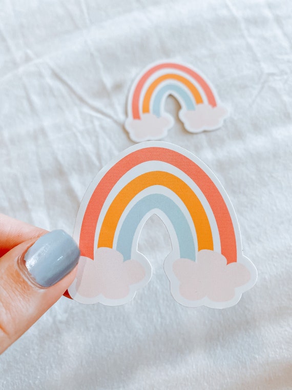 Rainbow Sticker Die Cut Sticker Waterproof Sticker | Etsy