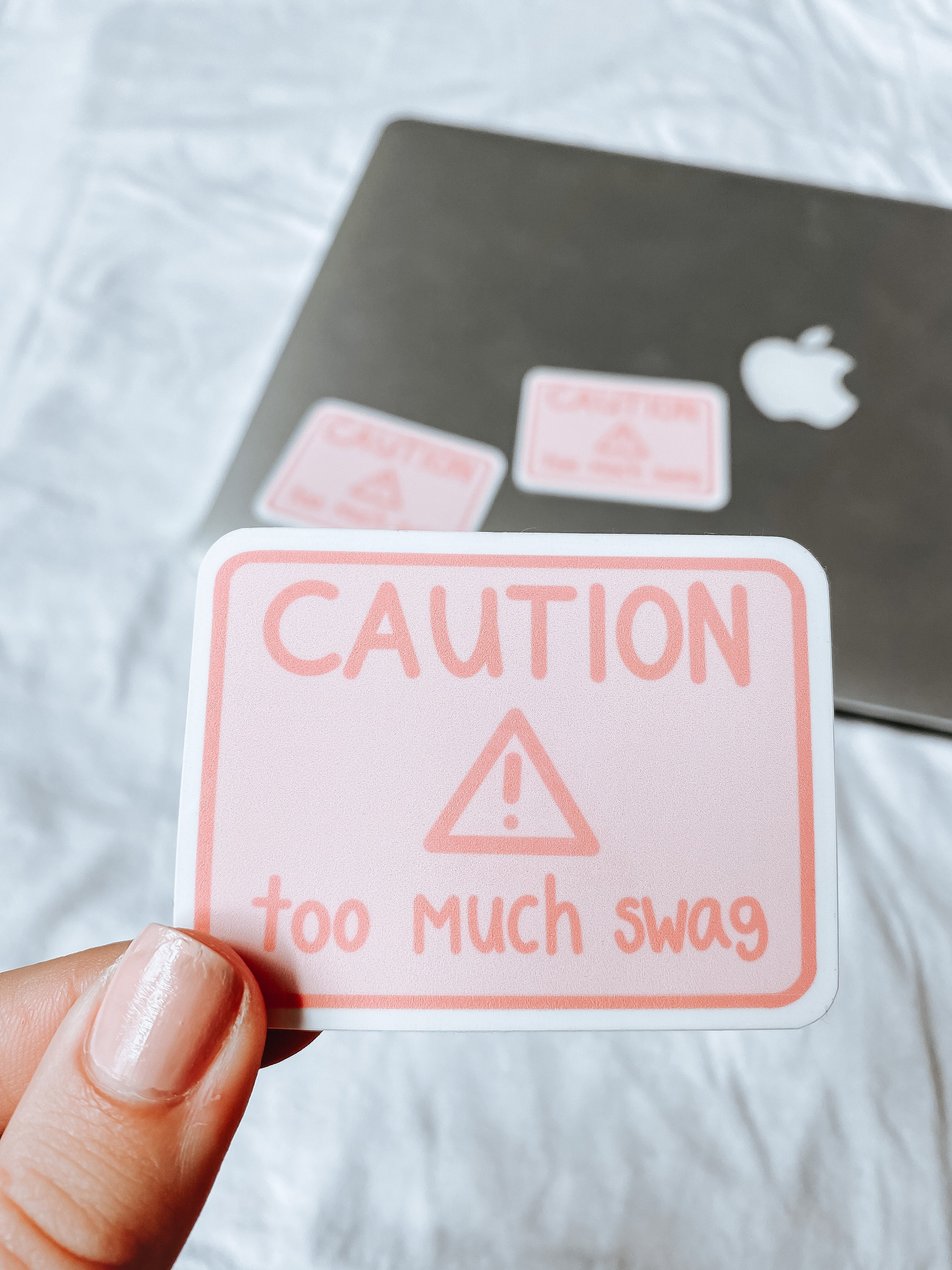 Caution Sticker Die Cut Sticker Waterproof Sticker | Etsy