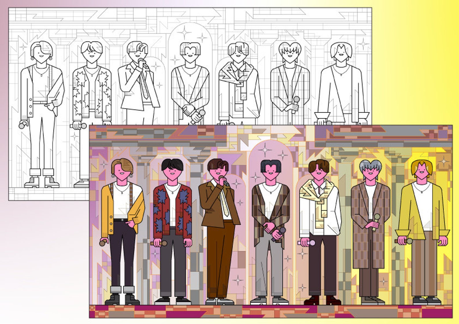 BTS Colouring Book / Golden Disk 2021 / Life Goes on / Instant - Etsy
