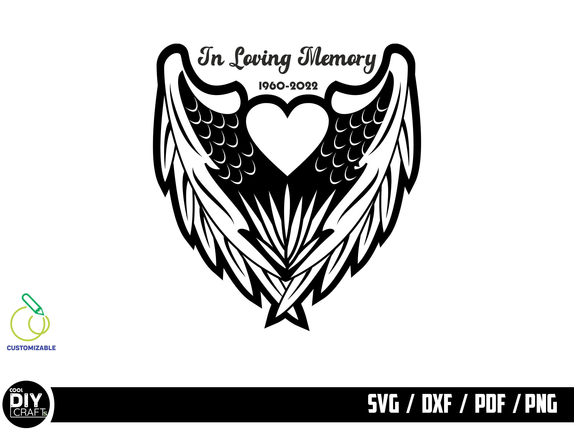 Memorial Day Svgmemory Angel Wings Heart Svgmemory Svg Shirt - Etsy