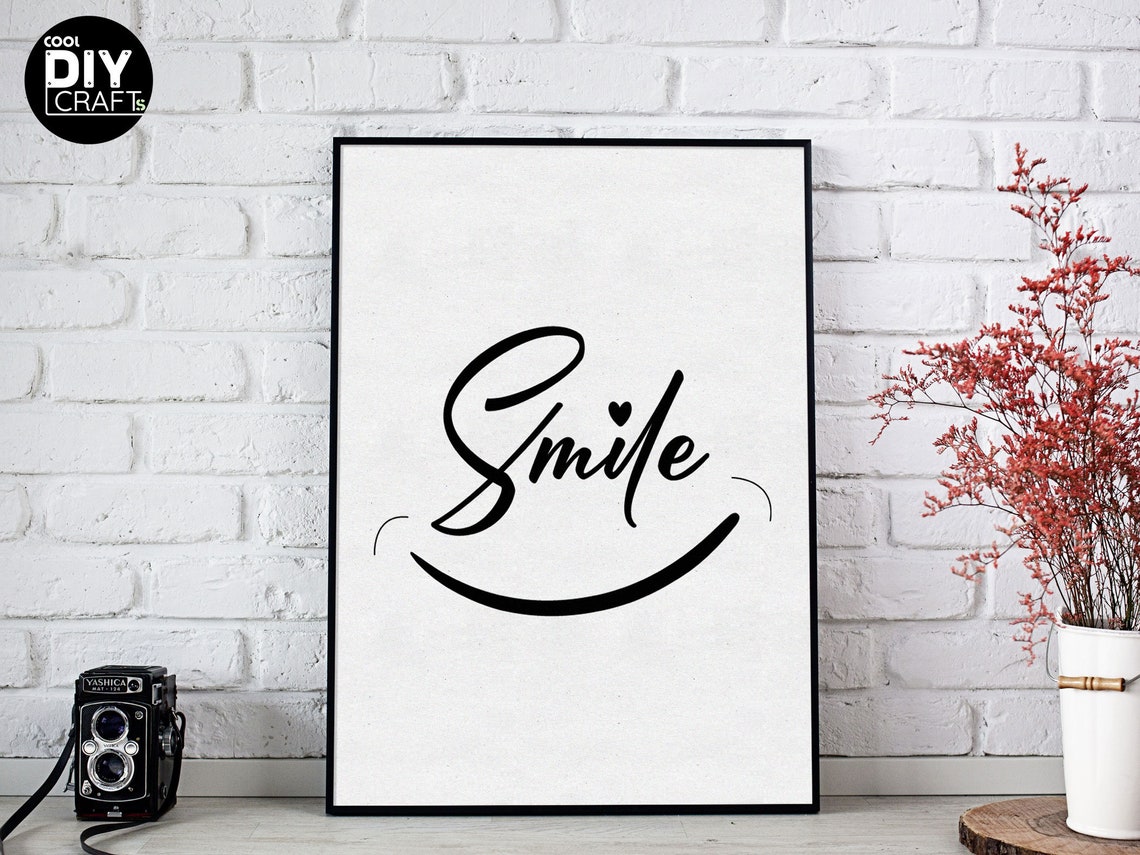 Smile Face SVG Smile Png Positive Svg Be Happy Svg Digital - Etsy