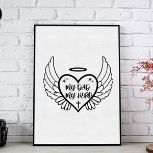 Dad Memorial SVG, Rest in Peace SVG, Rip Dad Svg, in Memory of Dad Svg ...